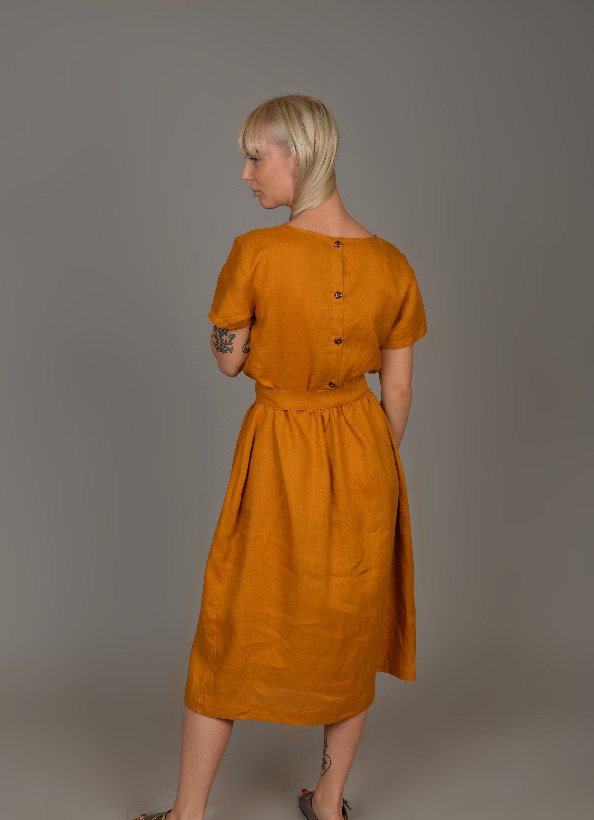Linen Dress Summer Linen Dress Womans Clothing Handmade By Elendo