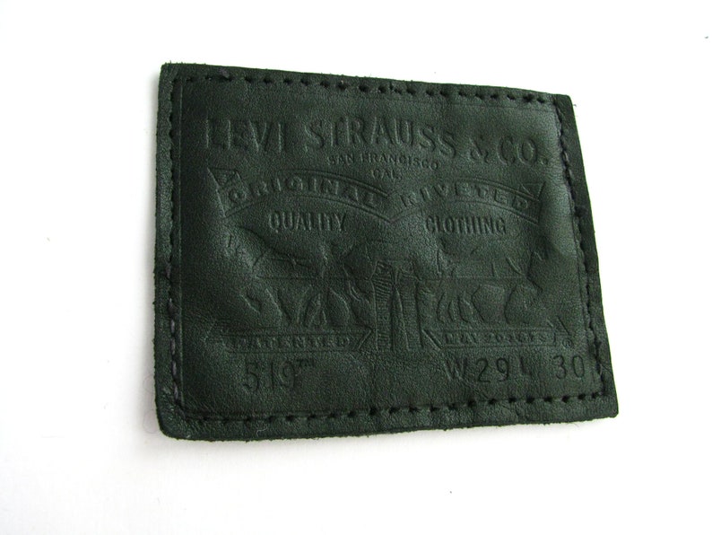 Original Vintage Levis Leather Brand Patches, Reclamed Vintage Jeans ...