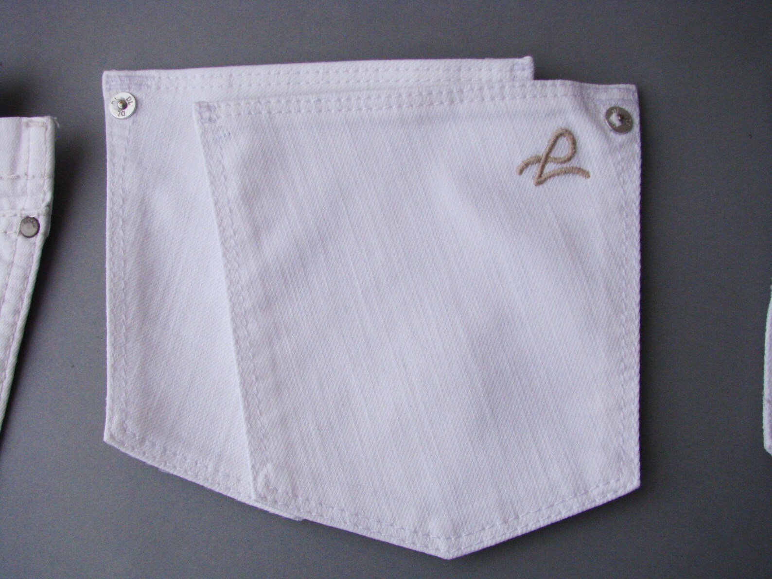 12 Recycled White Jeans Back Pockets With Base Fabric White - Etsy