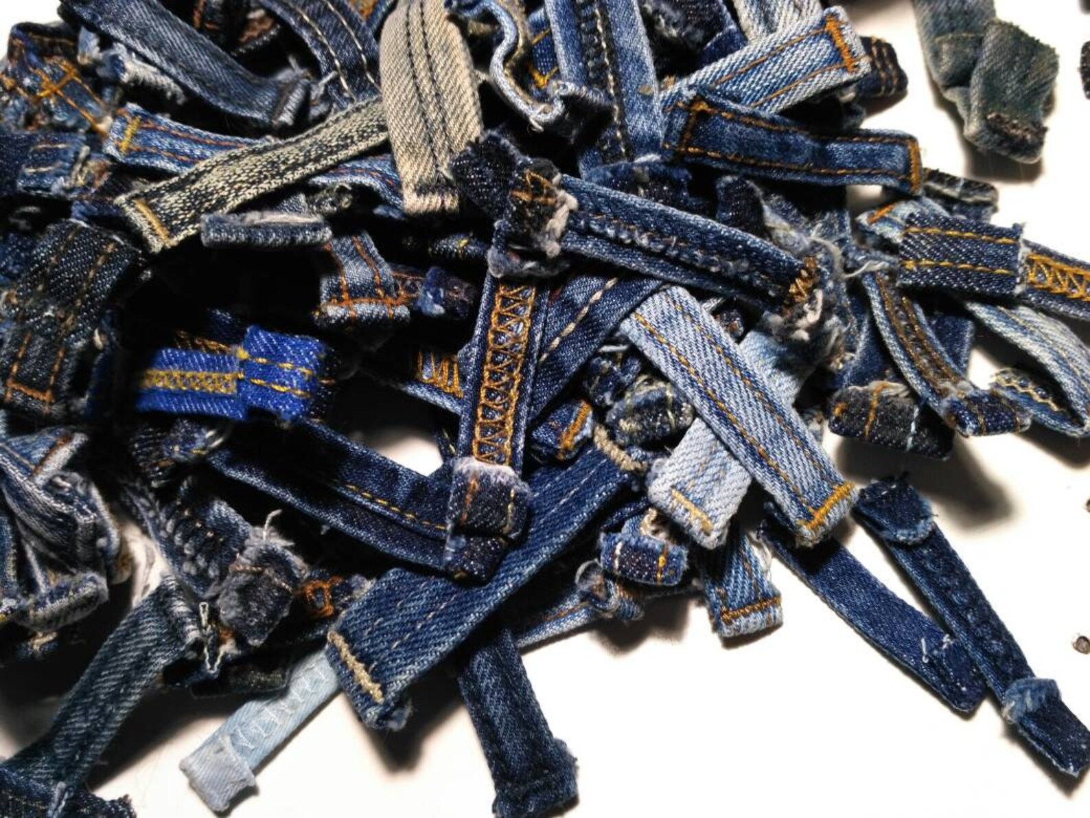 Reclaimed Denim Belt Loops: Assorted Blue Jean DIY Sewing Supplies - Etsy