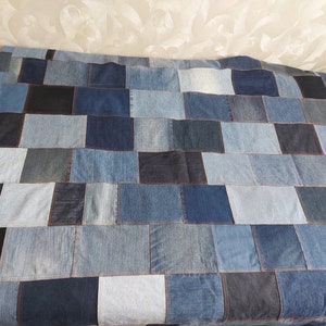 Two-sided Denim Quilt Reclamed Jean Summer Blanket - Etsy