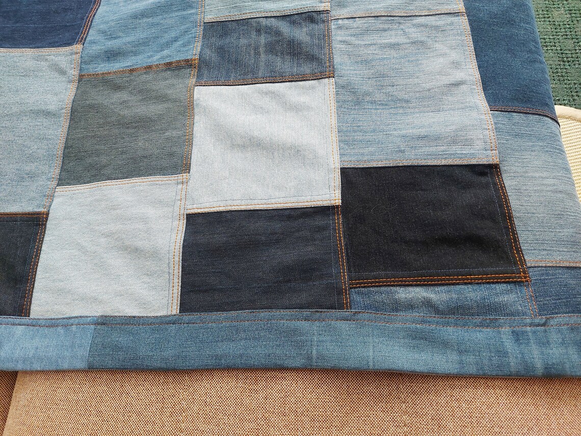 Two-sided Denim Quilt Reclamed Jean Summer Blanket - Etsy