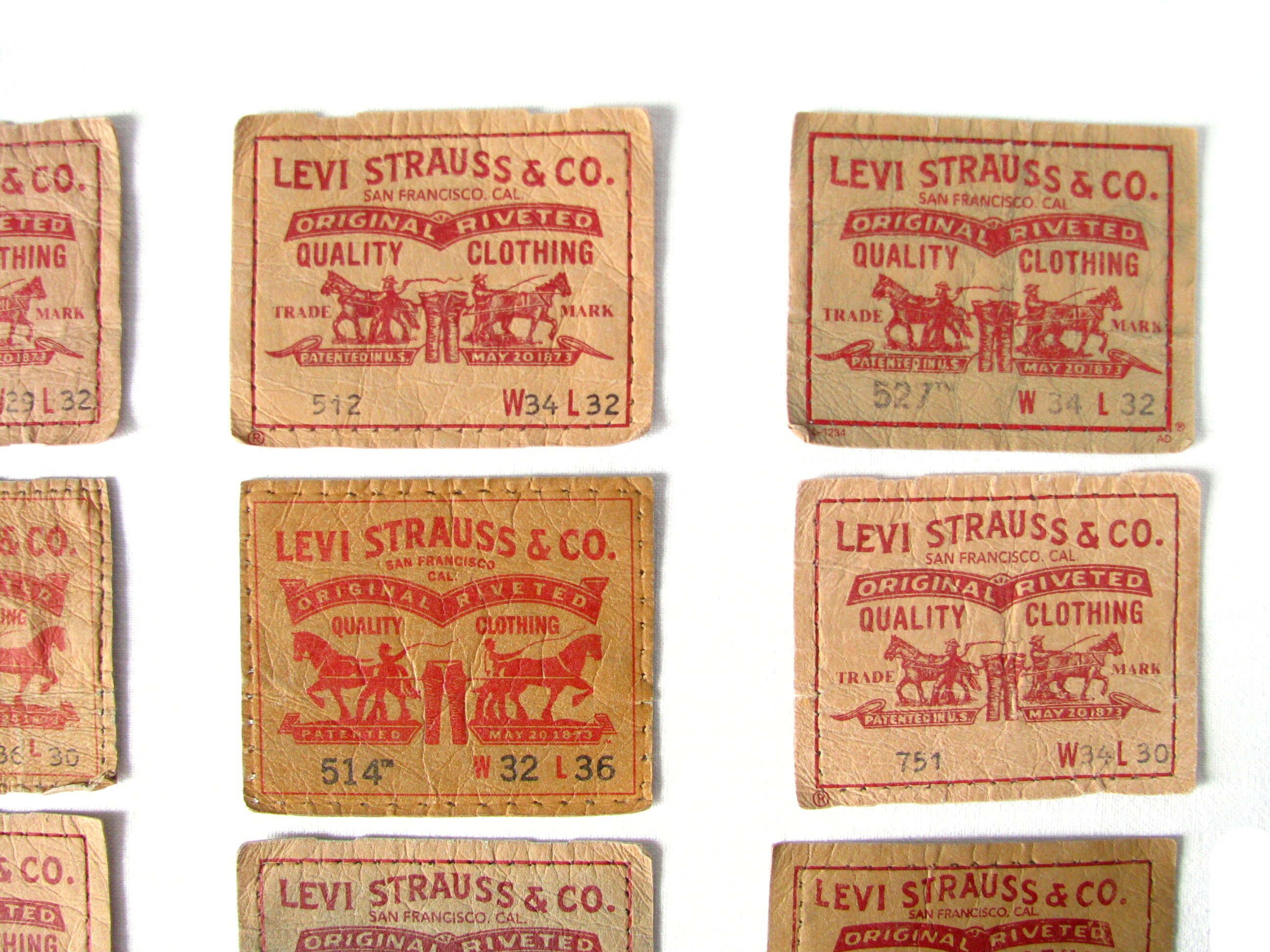 Original Vintage Levis Brand Patches, Reclamed Vintage Jeans Paper ...