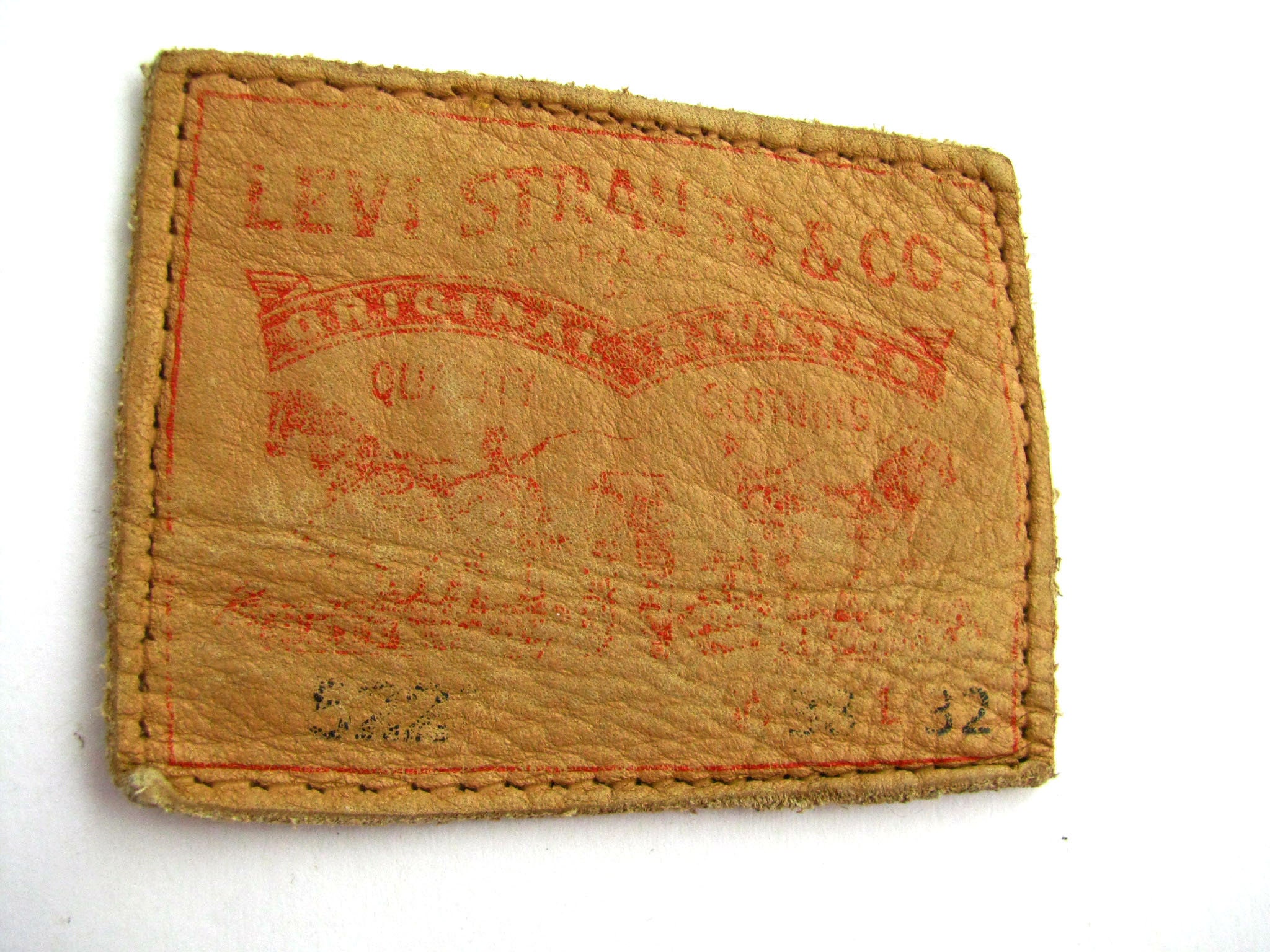 Original Vintage Levis Leather Brand Patches, Reclamed Vintage Jeans ...