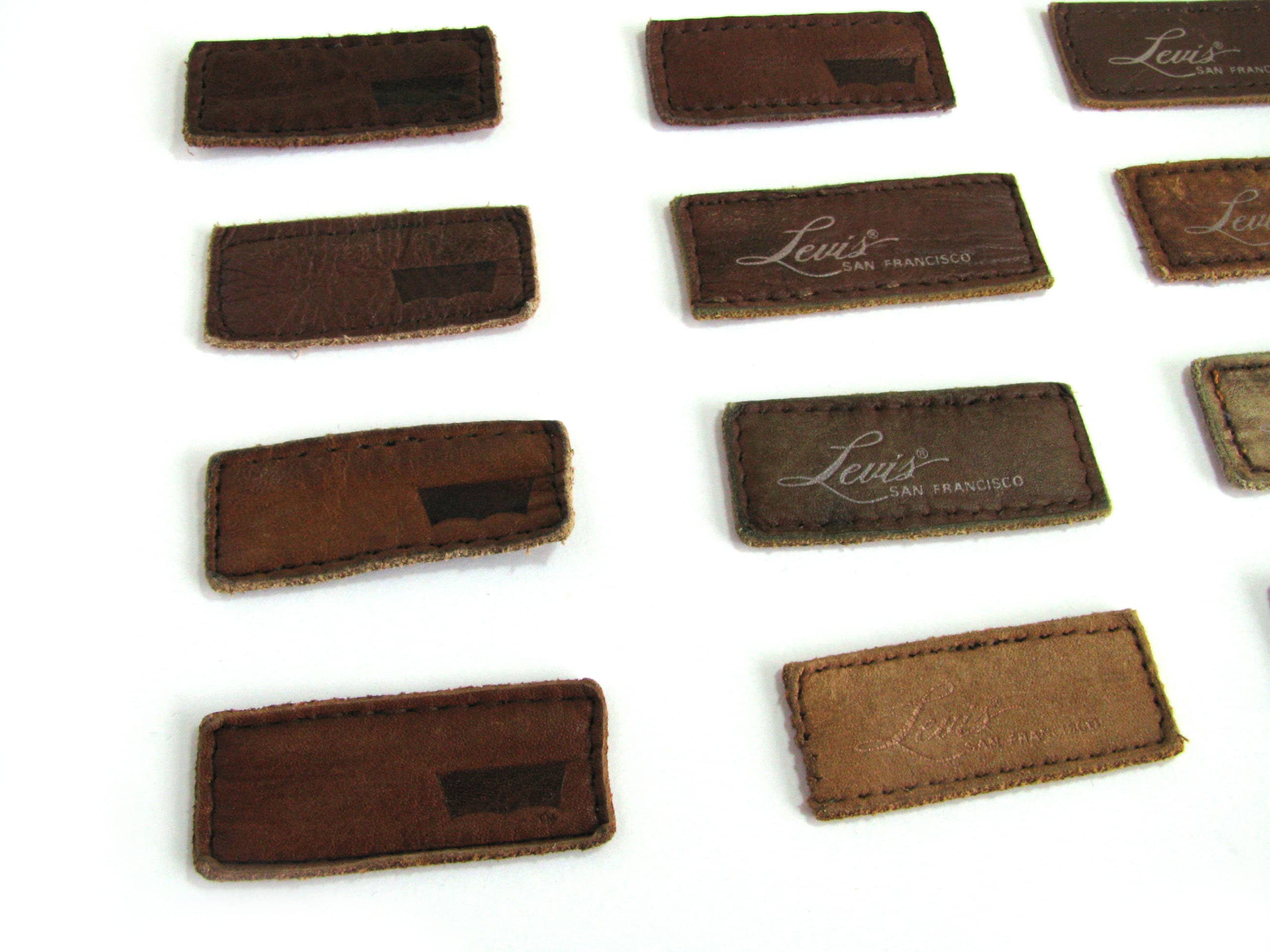 Original Vintage Levis Brand Leather Patches, Reclamed Vintage Jeans ...