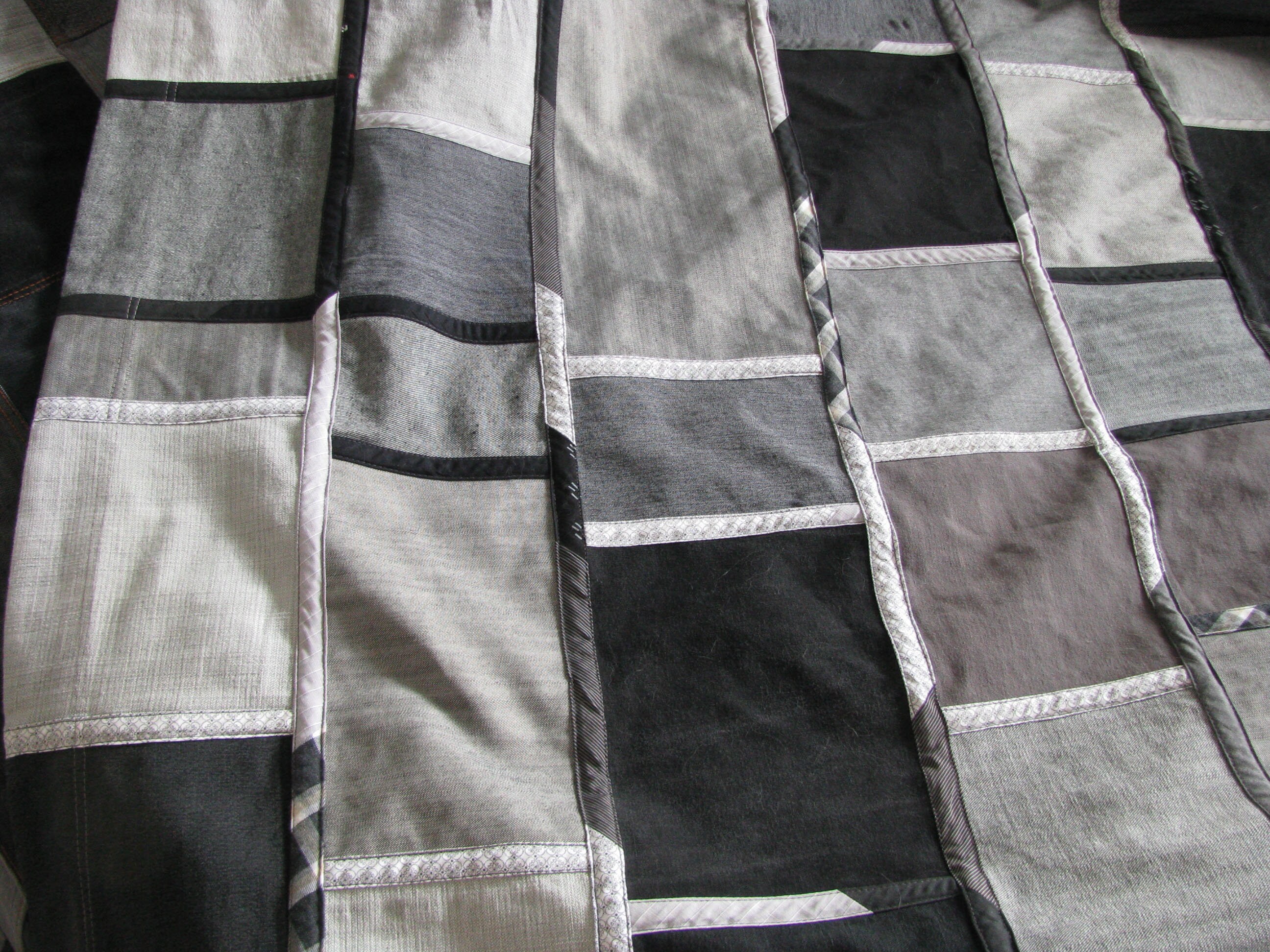 Two-sided King Size Denim Quilt Reclamed Jean Summer Blanket - Etsy