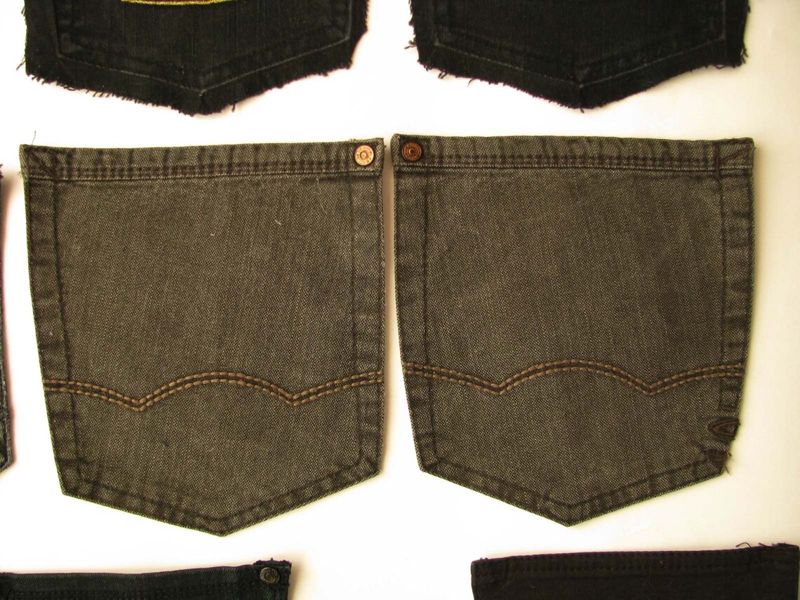13 Unseamed Back Jeans Pockets Mix Reclaimed Pockets - Etsy