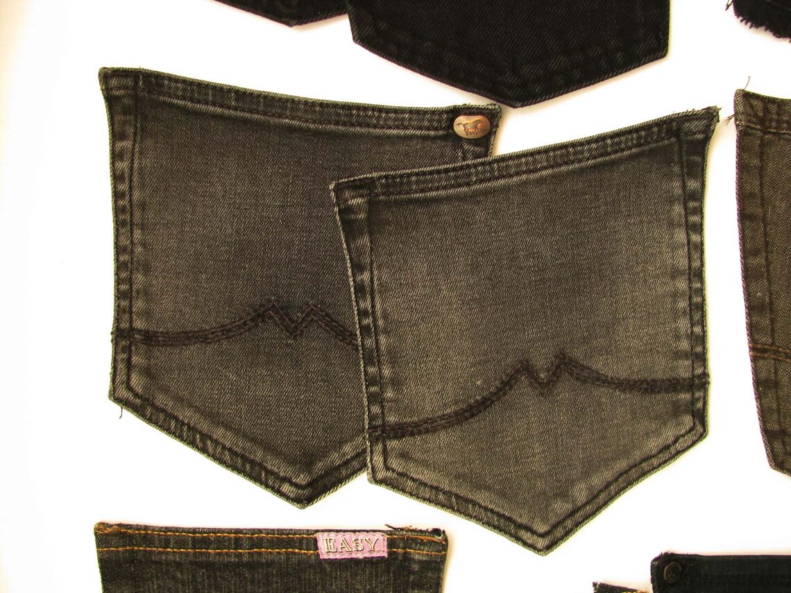 13 Unseamed Back Jeans Pockets Mix Reclaimed Pockets - Etsy