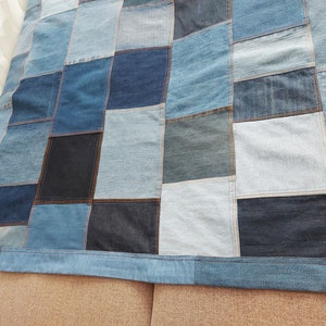 Two-sided Denim Quilt Reclamed Jean Summer Blanket - Etsy