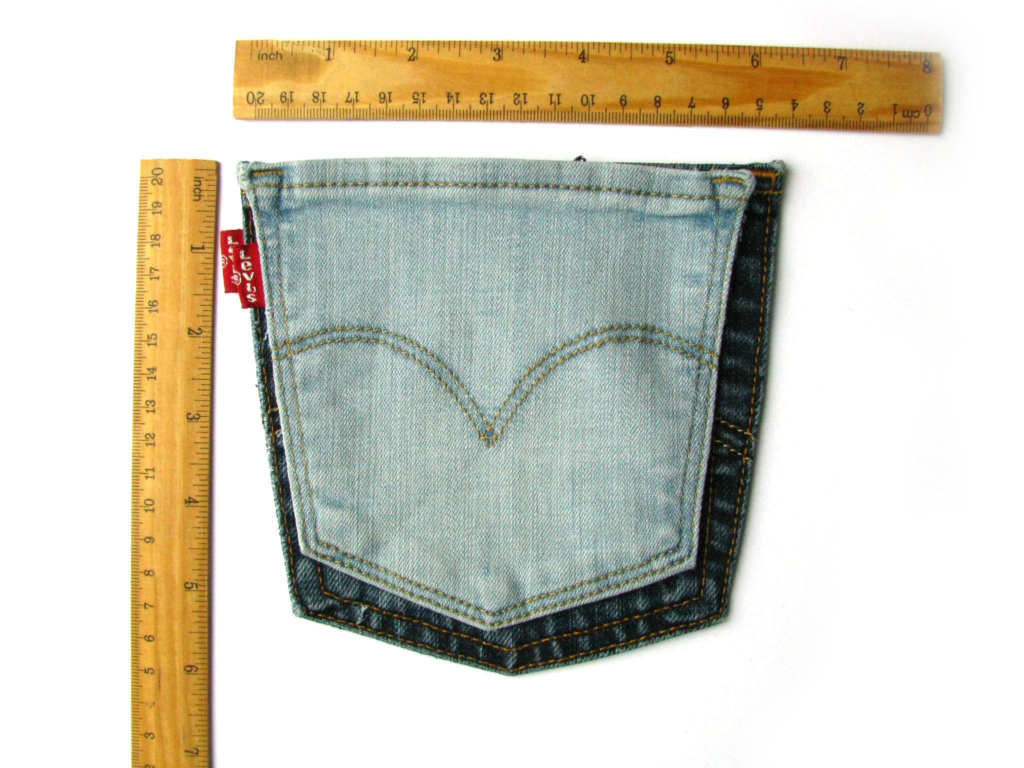 10 Original Red Tab Jeans Back Pockets With Base, Reclamed Vintage Two ...