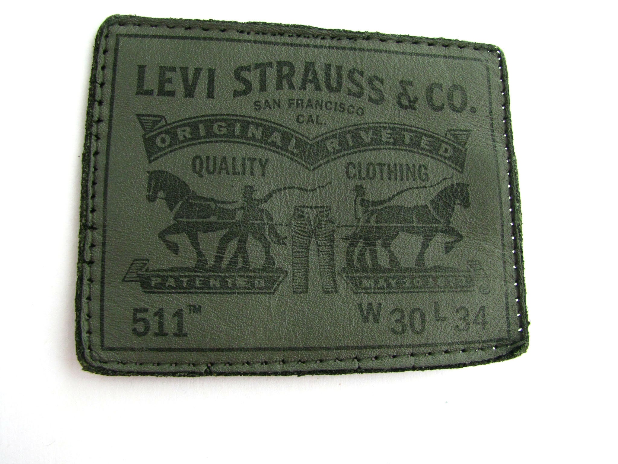 Original Vintage Levis Leather Brand Patches, Reclamed Vintage Jeans ...