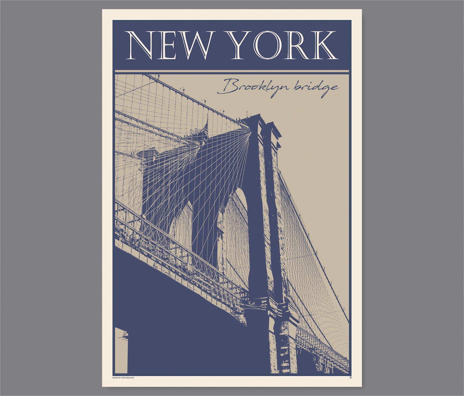 Brooklyn Bridge, New York, New York Poster, Travel Poster, Brooklyn ...