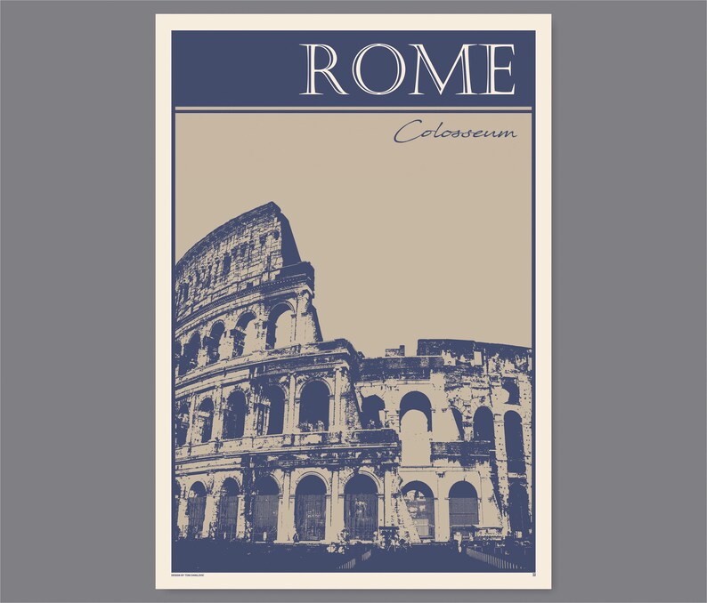 Rome Colosseum Poster, Rome Italy, Rome Wall Art, Rome Print, Travel ...