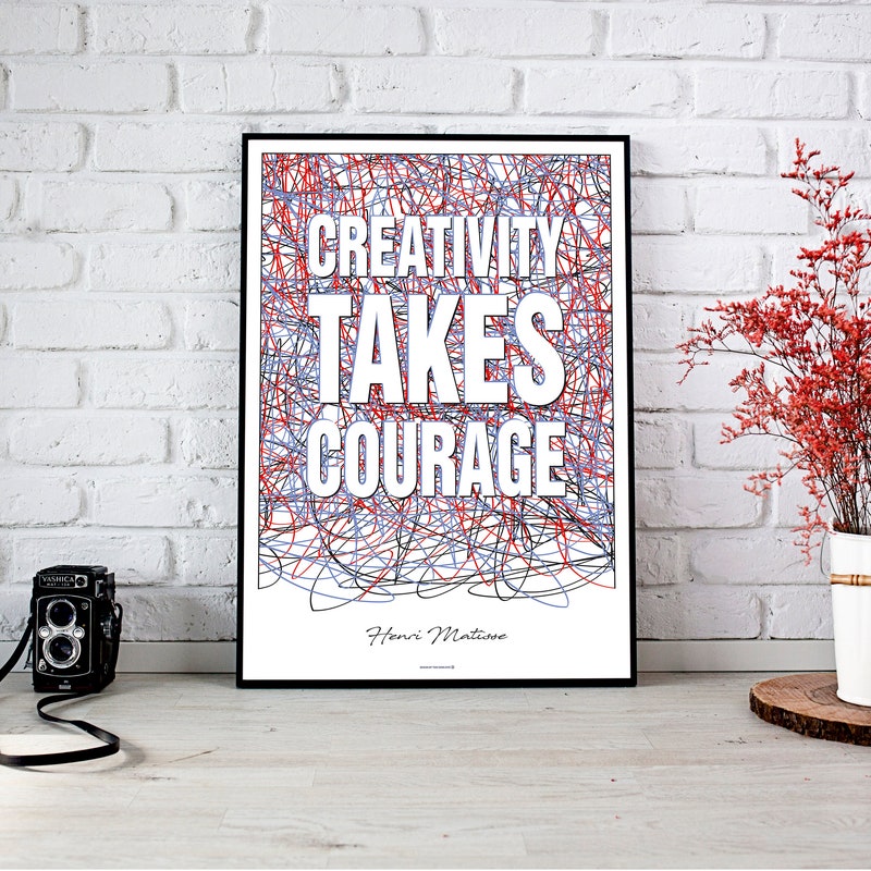Courage Poster - Etsy
