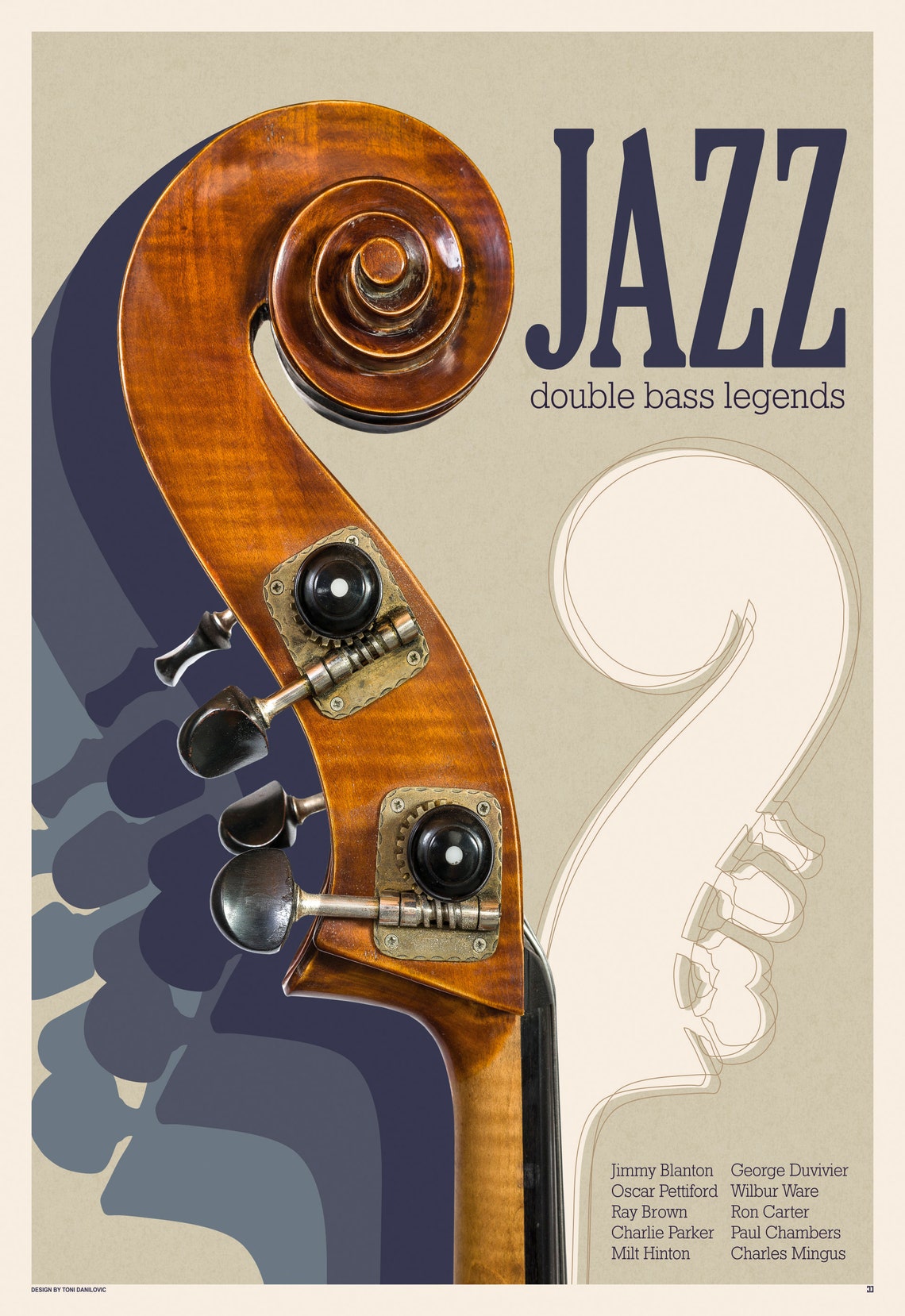 Jazz Double Bass Legends Jazz poster Jazz wall art Music | Etsy