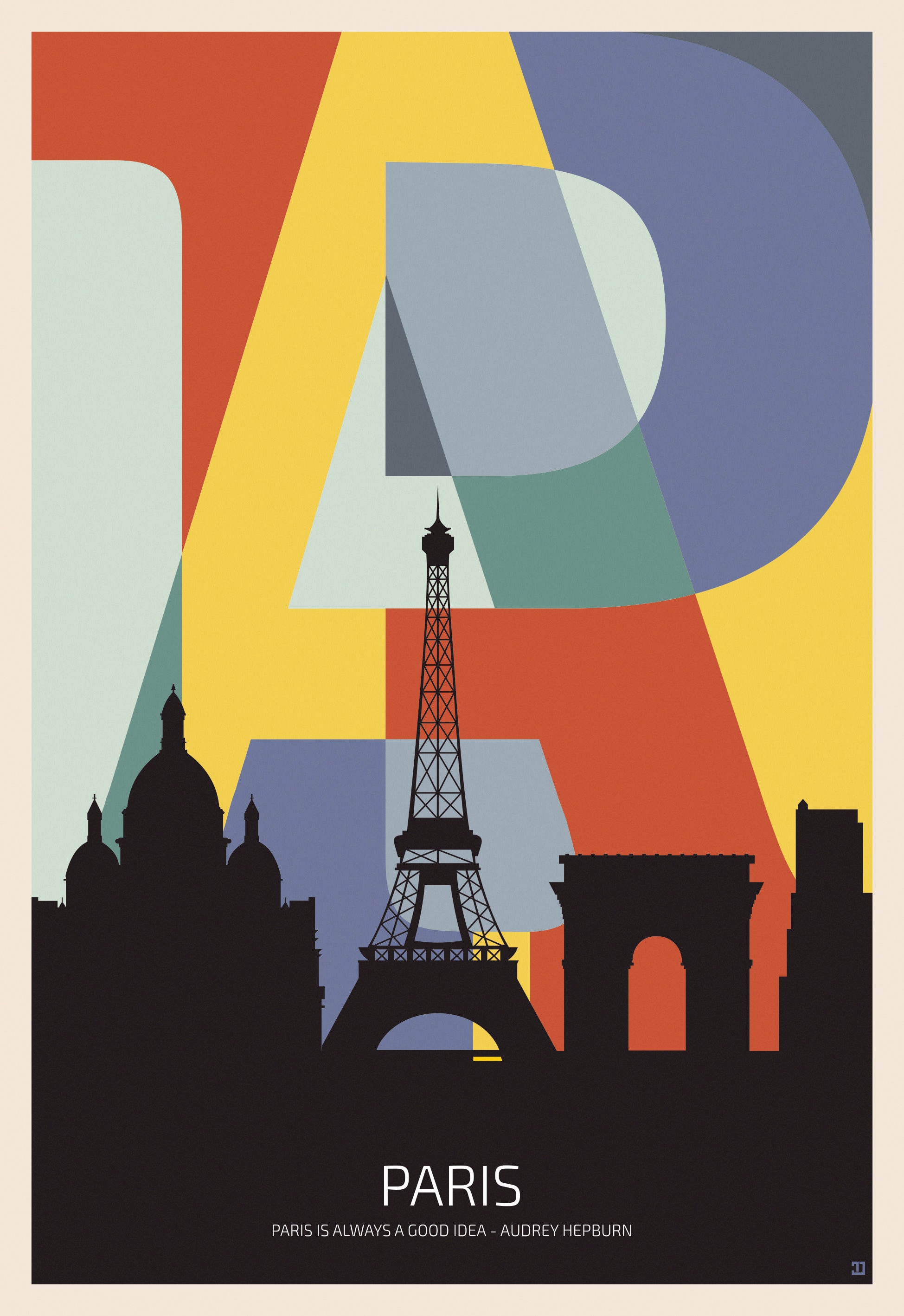 Paris Poster Travel Poster Paris Travel Wall Art Colorful - Etsy