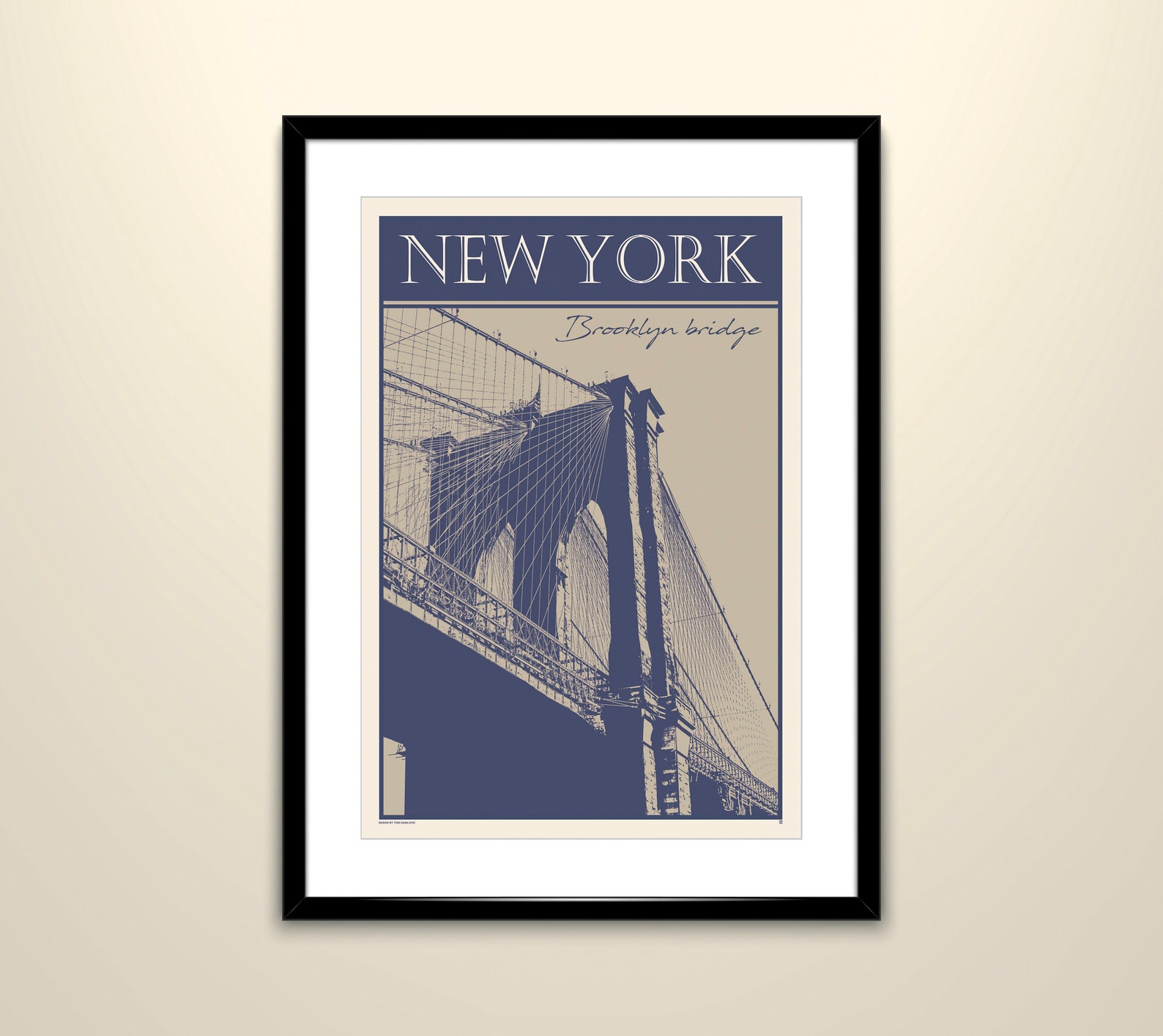 Brooklyn Bridge, New York, New York Poster, Travel Poster, Brooklyn ...