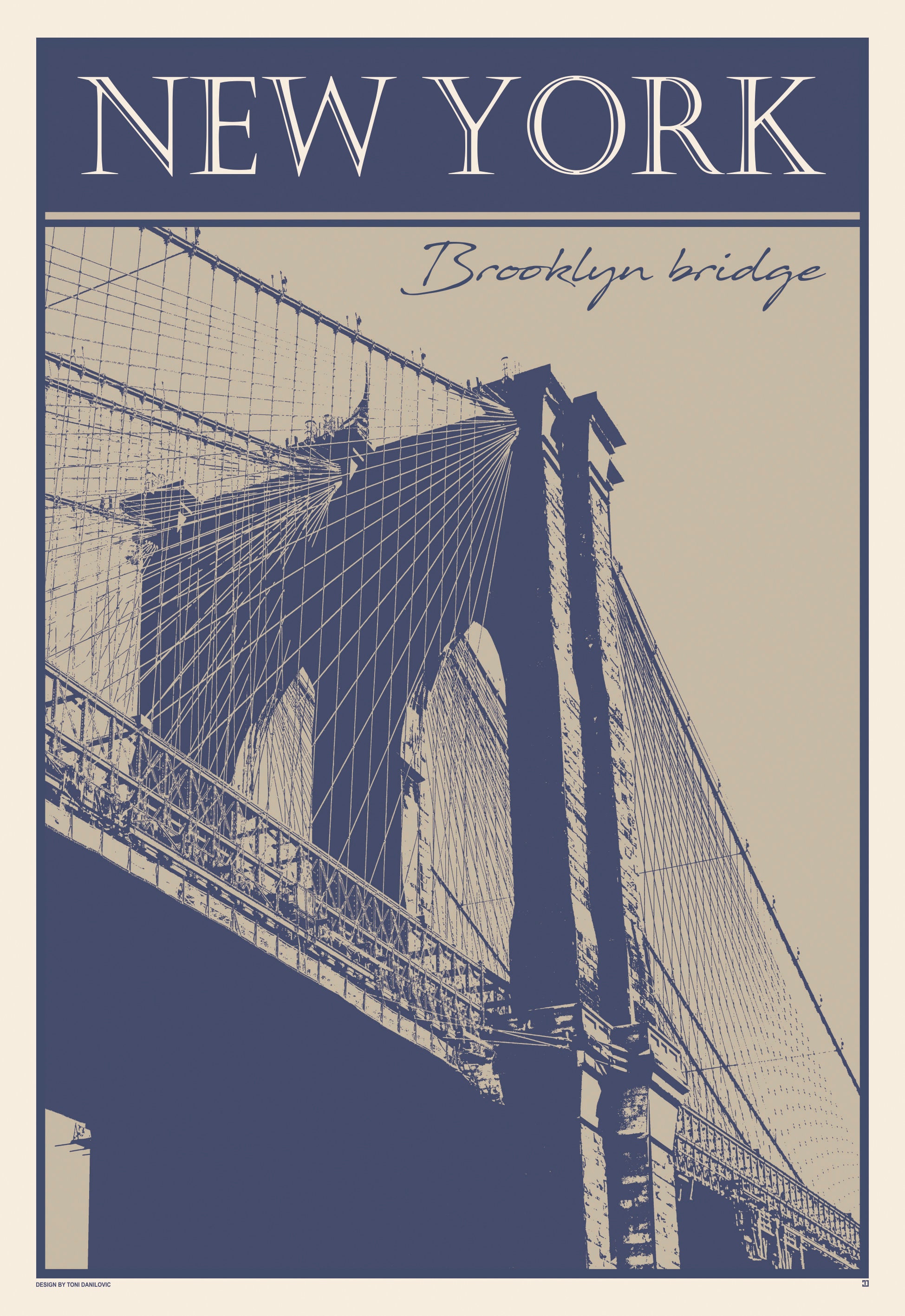 Brooklyn Bridge, New York, New York Poster, Travel Poster, Brooklyn ...