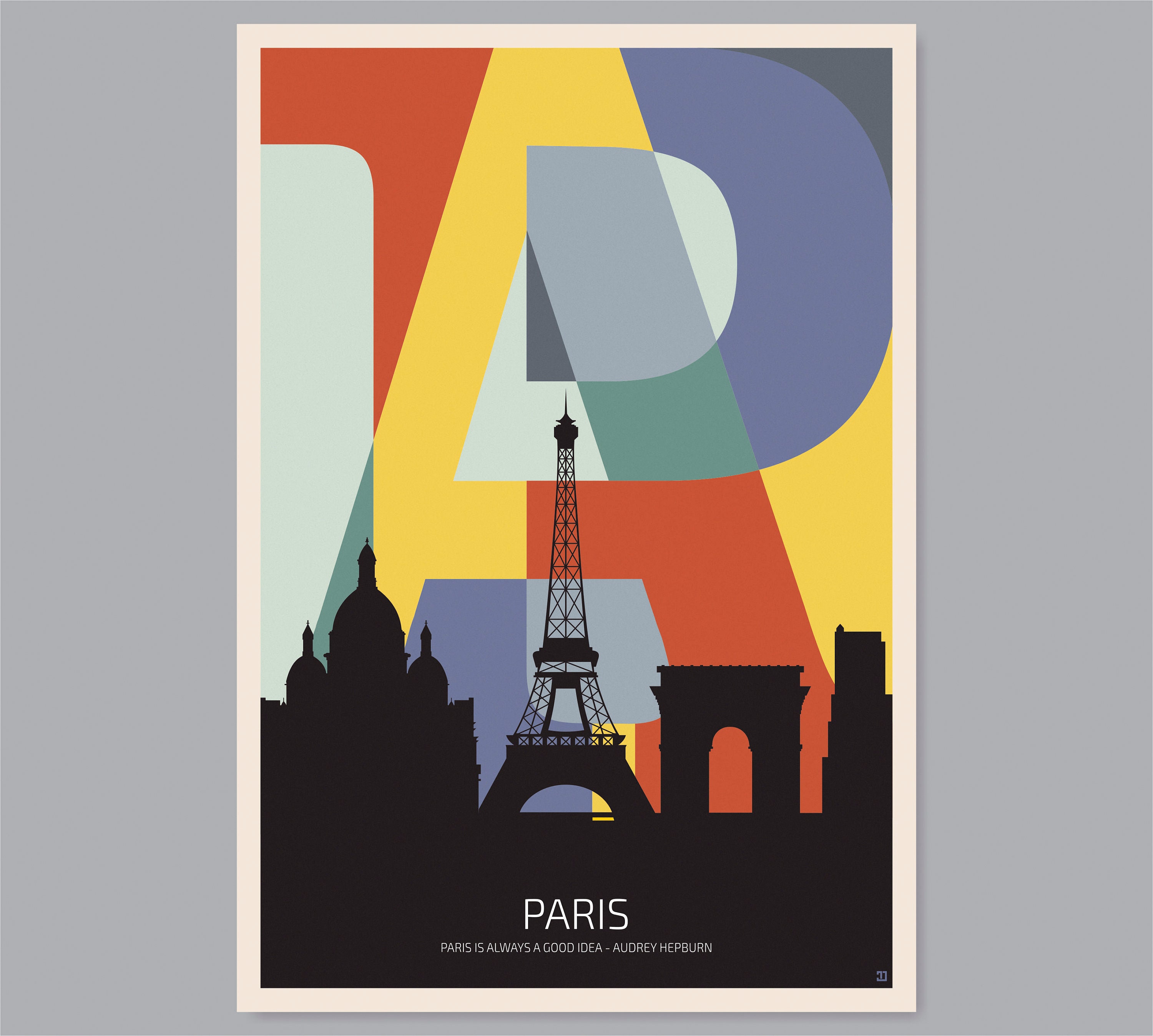 Paris Poster Travel Poster Paris Travel Wall Art Colorful - Etsy