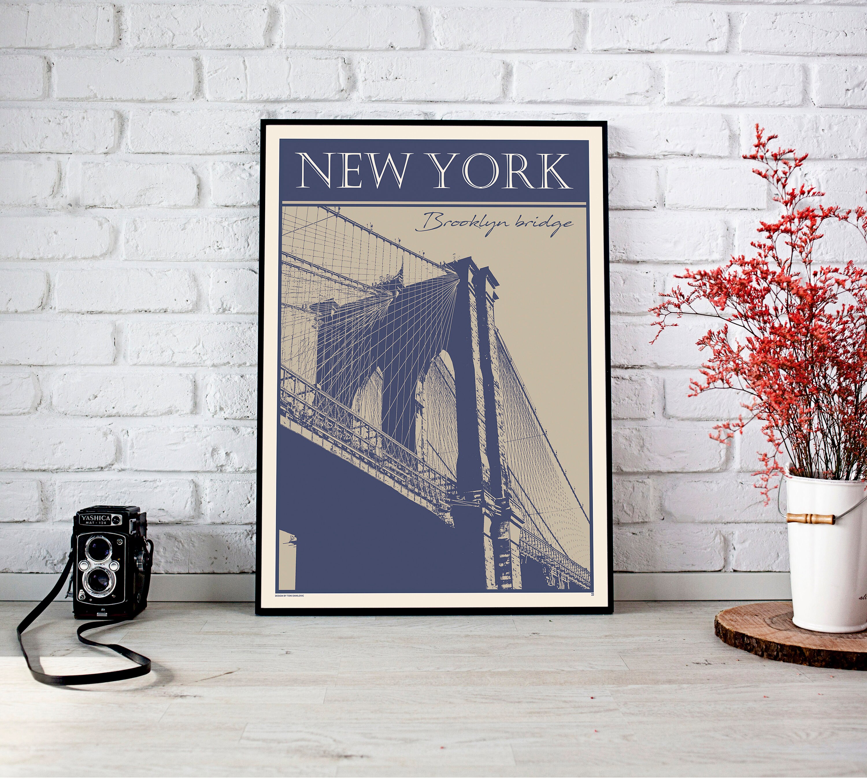 Brooklyn Bridge, New York, New York Poster, Travel Poster, Brooklyn ...