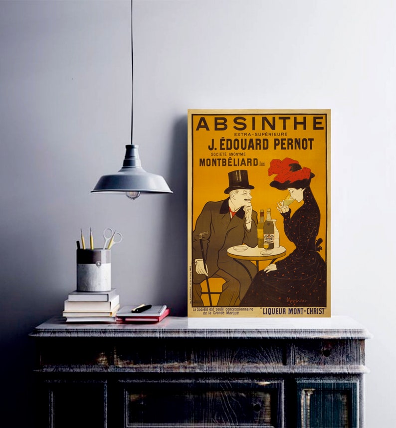 Absinthe Vintage Liquor Poster, Absinthe Vintage Wall Art, Old French ...