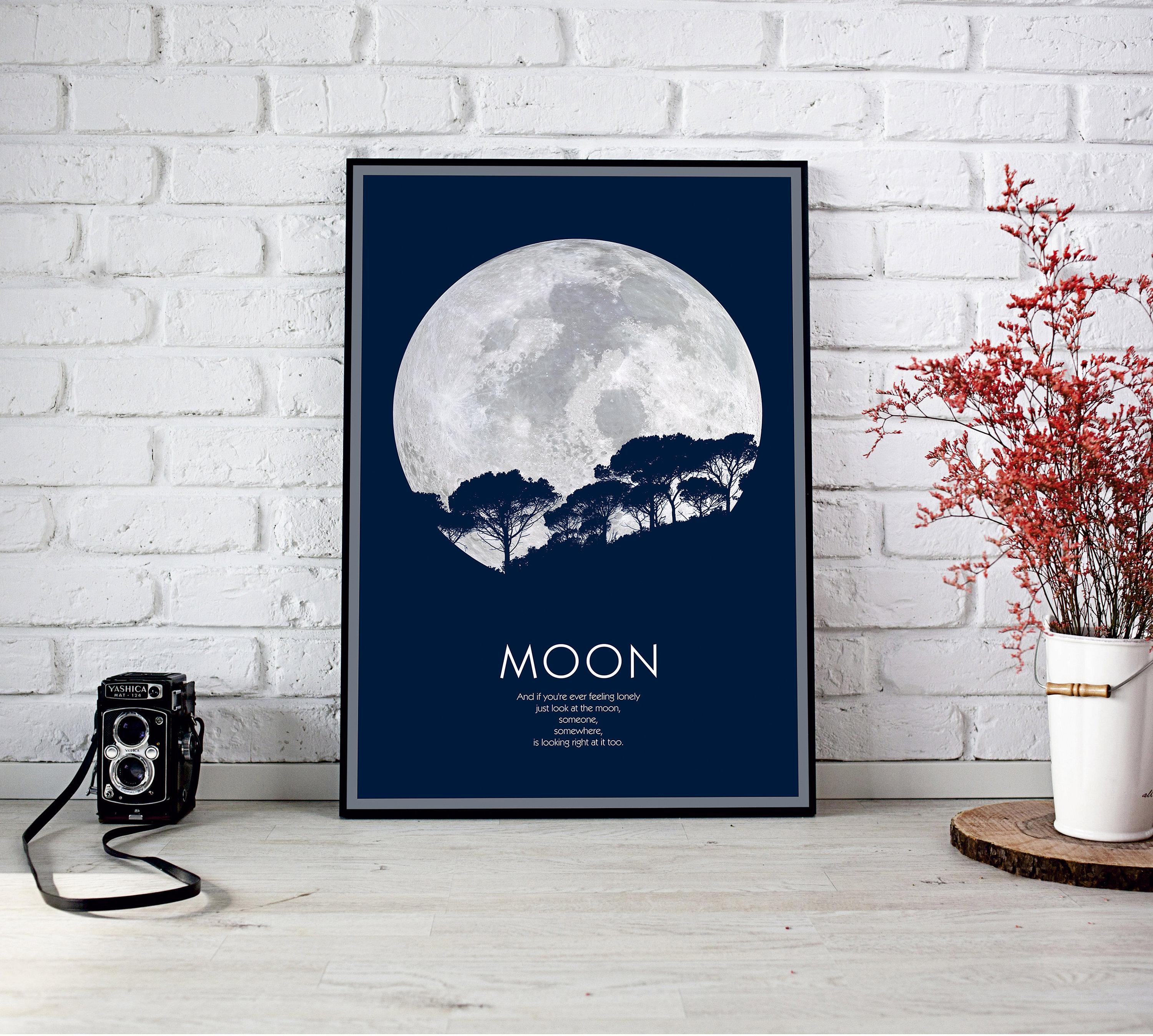 Moon Poster, Full Moon Wall Art, Moon Print, Nature Poster, Big Moon ...