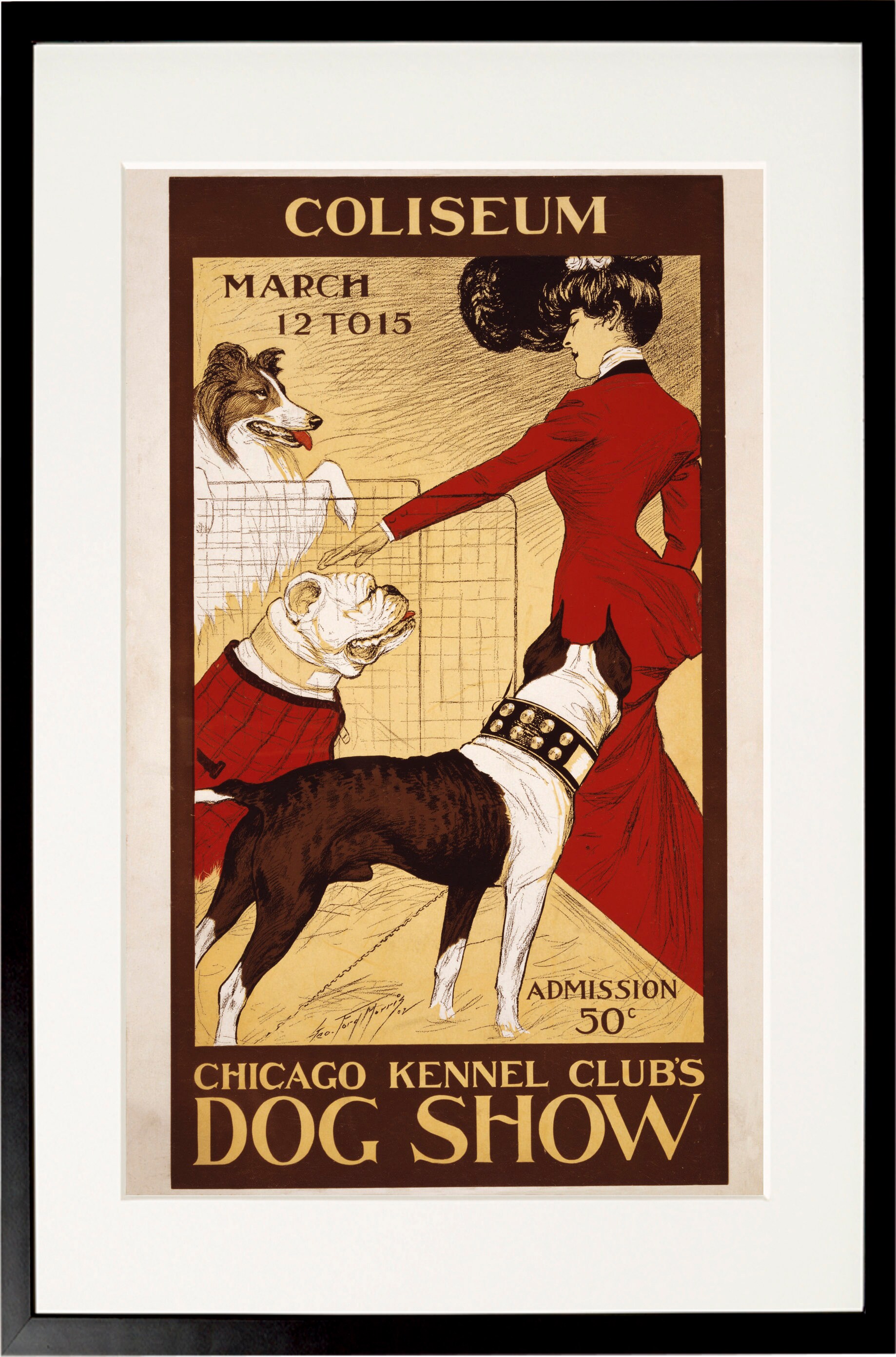 Dog Show Vintage Poster, Chicago Kennel Club's, Vintage Wall Art ...