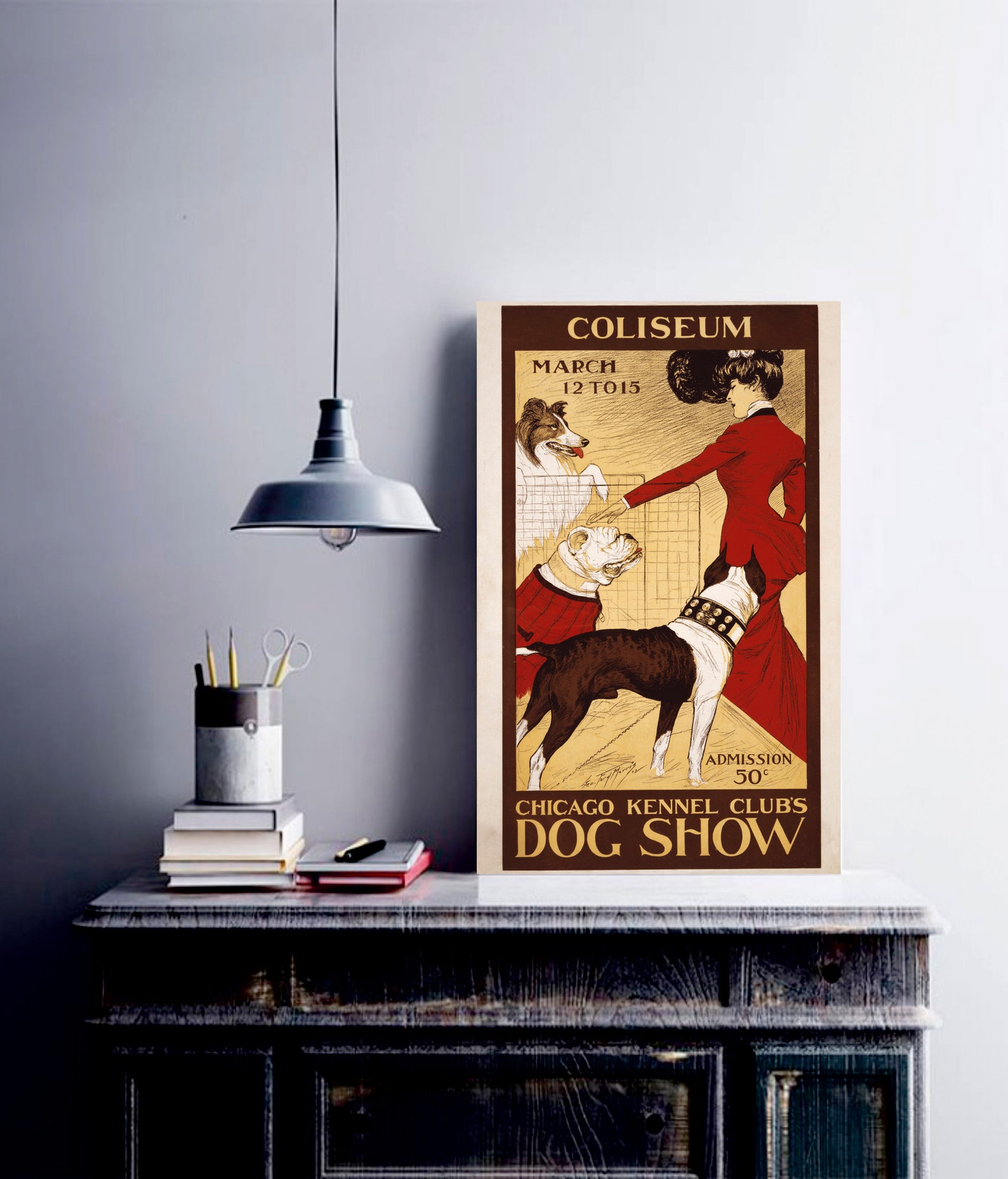 Dog Show Vintage Poster, Chicago Kennel Club's, Vintage Wall Art ...