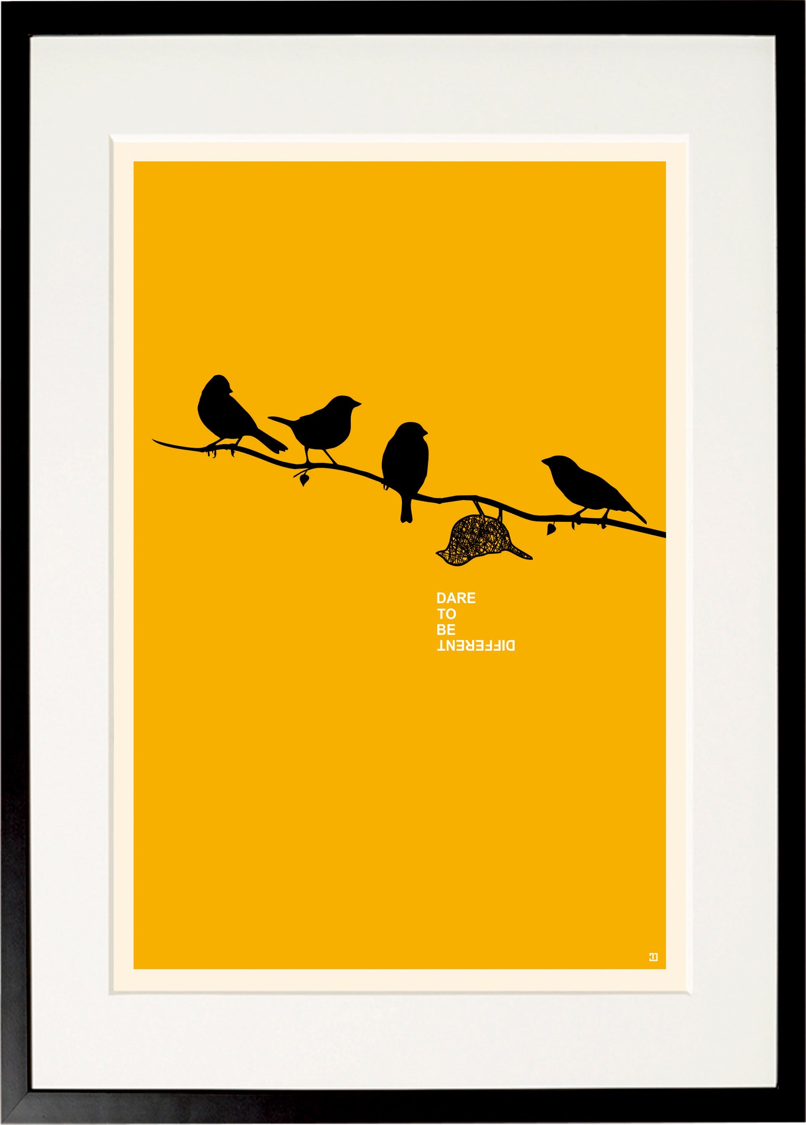 Dare to Be Different Poster, Motivational Minimalist Poster, Bird Wall ...
