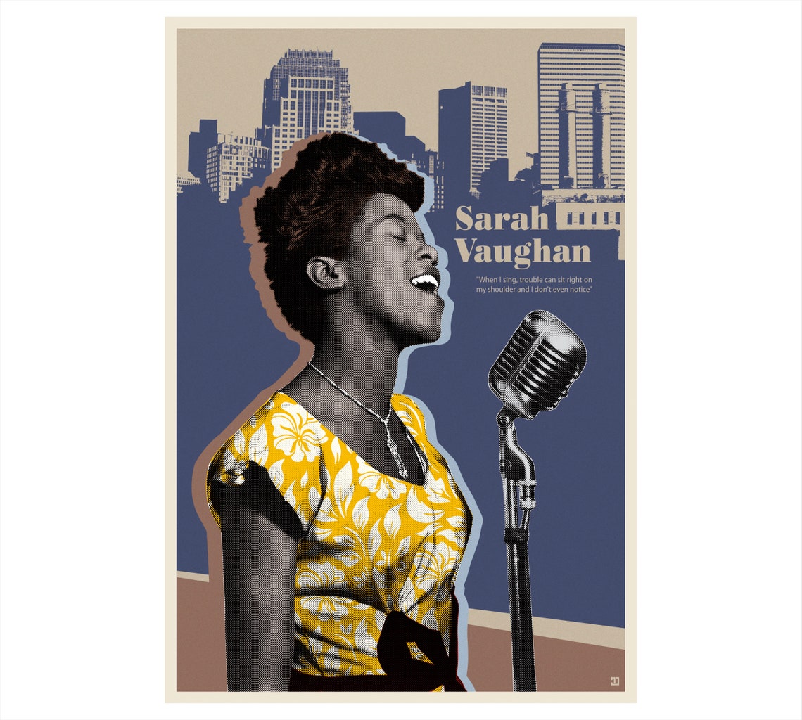 Sarah Vaughan Poster Jazz Singer Poster Jazz Poster - Etsy