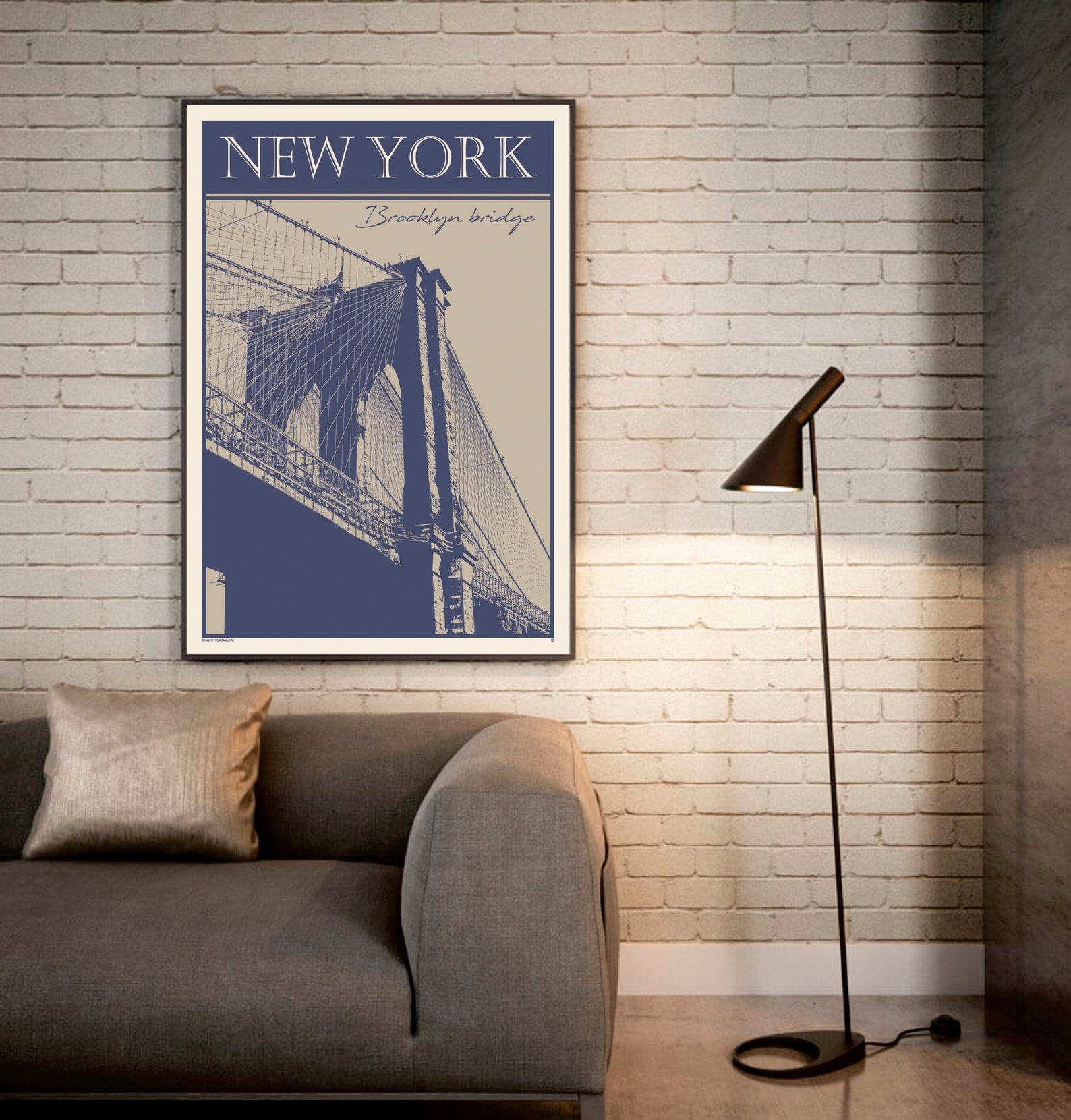 Brooklyn Bridge, New York, New York Poster, Travel Poster, Brooklyn ...