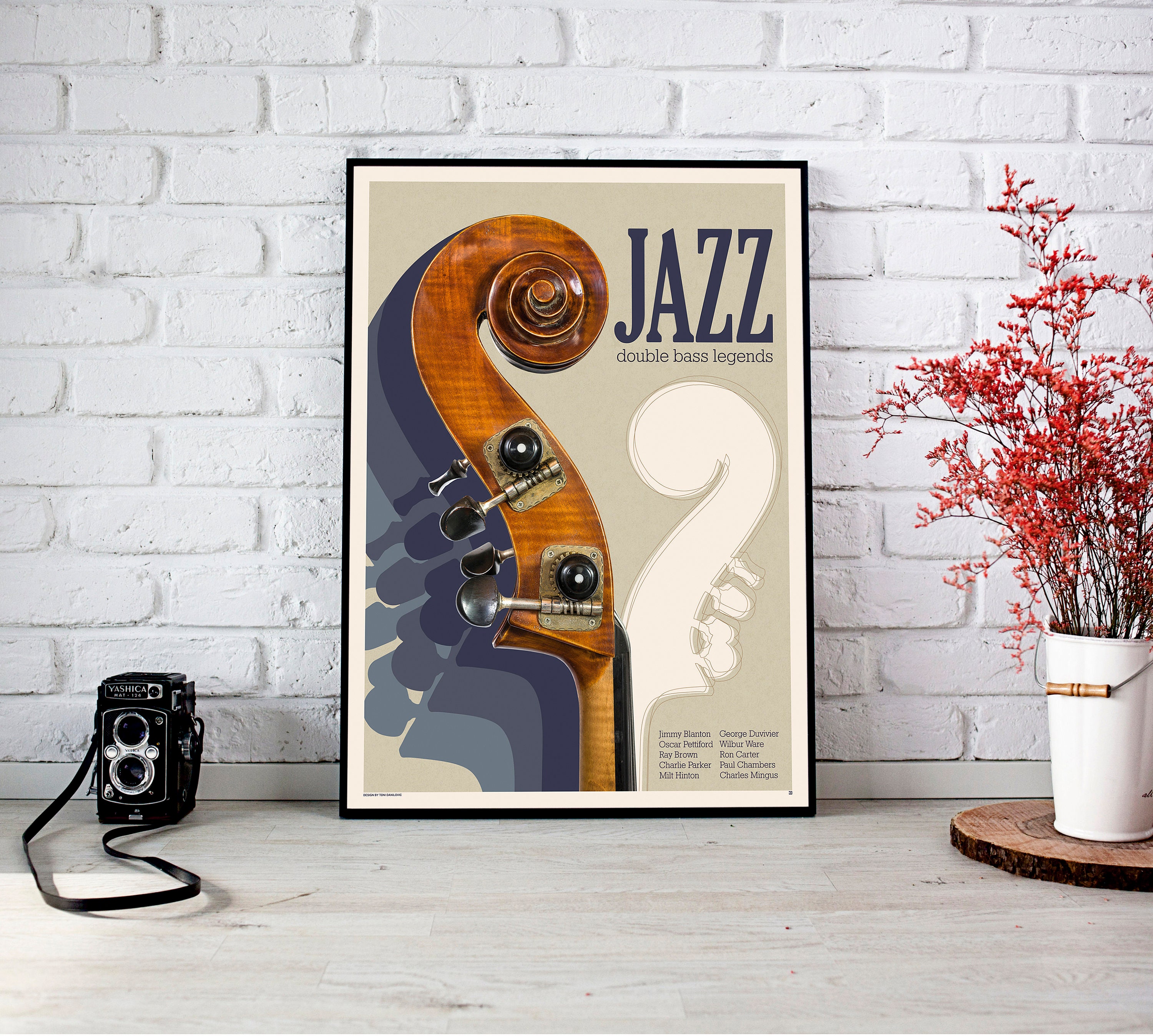 Jazz Double Bass Legends, Jazz Poster, Jazz Wall Art, Music Poster ...