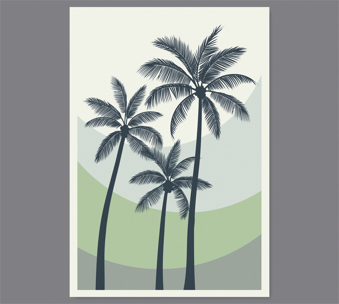 Palm Trees Poster, Tropical Palm Tree Print, Palm Trees Wall Art ...