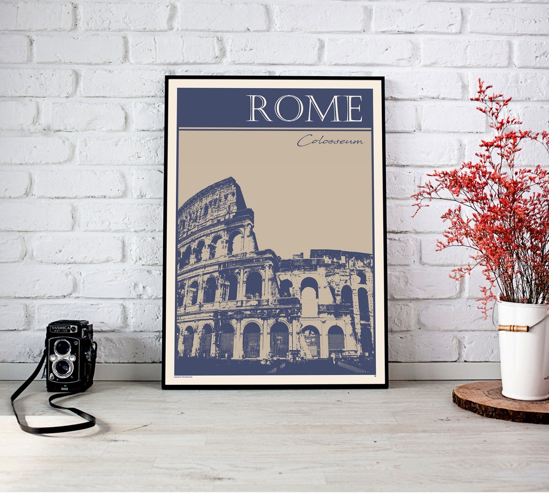 Rome Colosseum Poster, Rome Italy, Rome Wall Art, Rome Print, Travel ...
