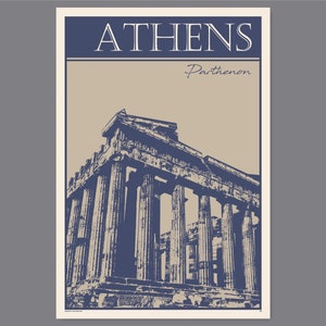 Athens Parthenon Poster, Parthenon Acropolis, Parthenon Print ...