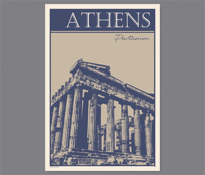 Athens Parthenon Poster Parthenon Acropolis Parthenon Print - Etsy
