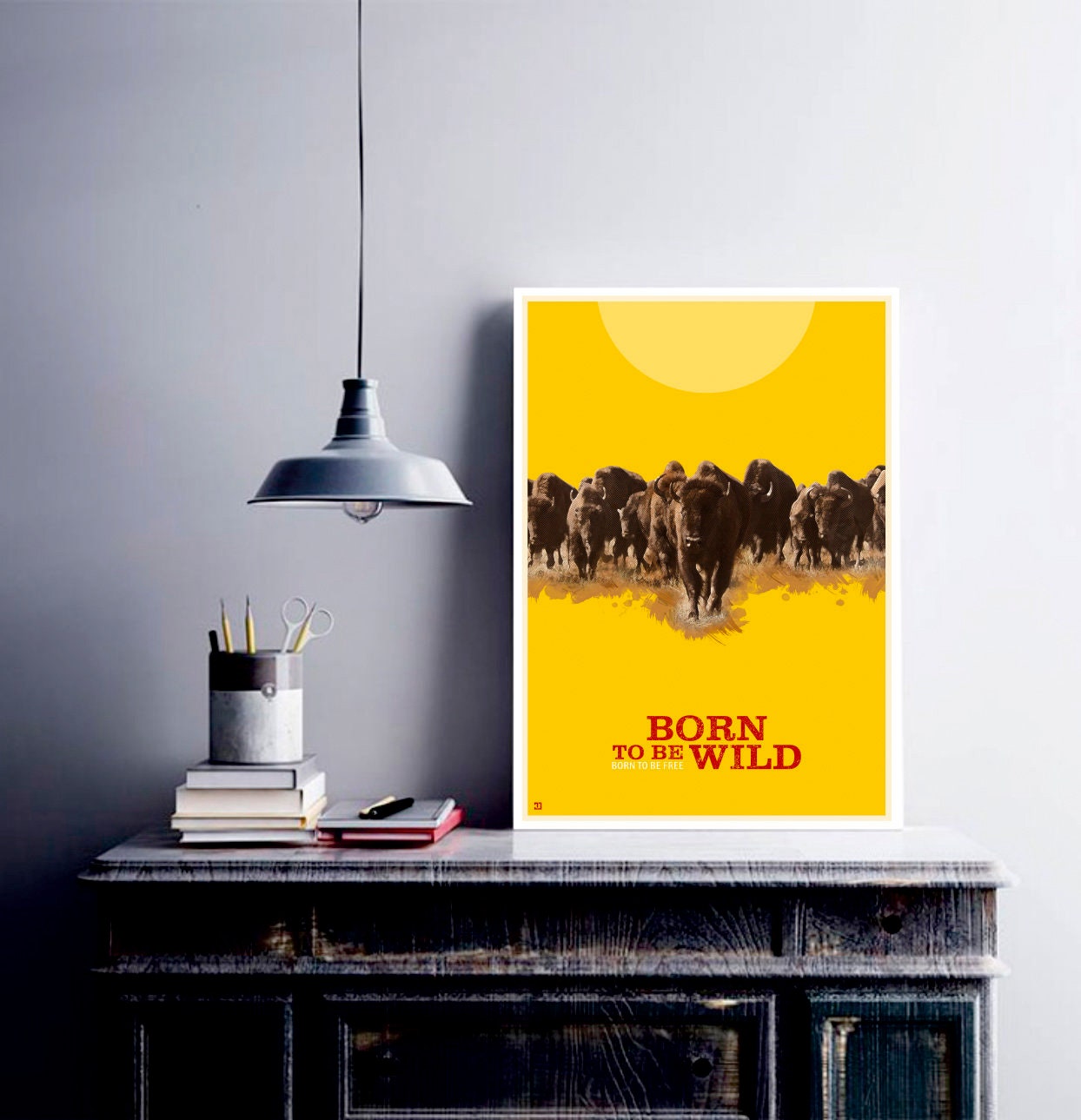 Buffalo Poster, Bison Herd Print, Nature Poster, Animal Print, Buffalo ...