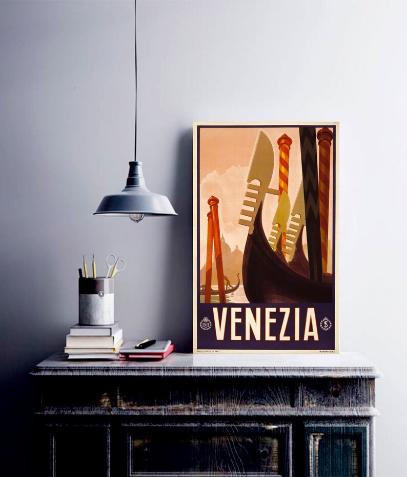 Venice Vintage Travel Poster, Venezia Vintage Travel Poster, Venice ...
