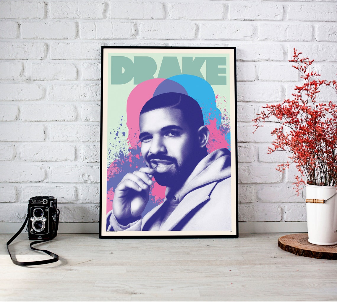 Drake Poster, Drake Wall Art, Drake Print, Drake Music Print, Music ...