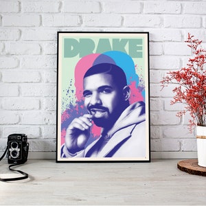 Drake Poster, Drake Wall Art, Drake Print, Drake Music Print, Music ...