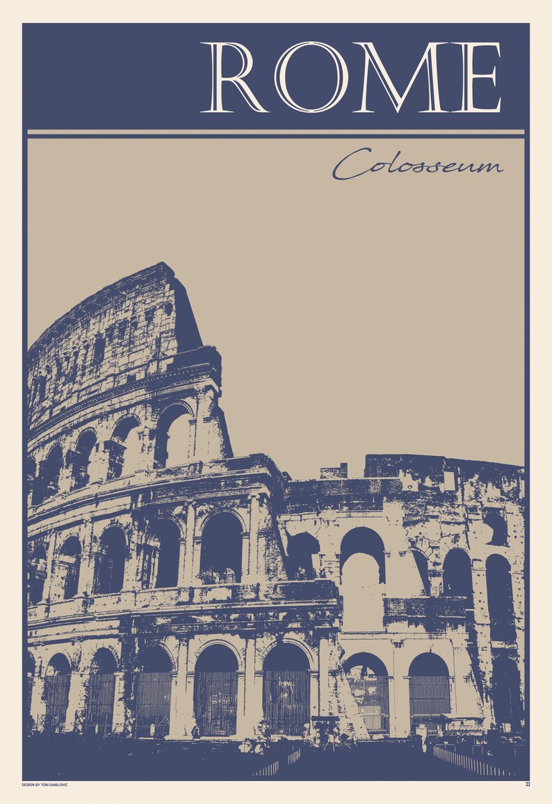 Rome Colosseum Poster, Rome Italy, Rome Wall Art, Rome Print, Travel ...