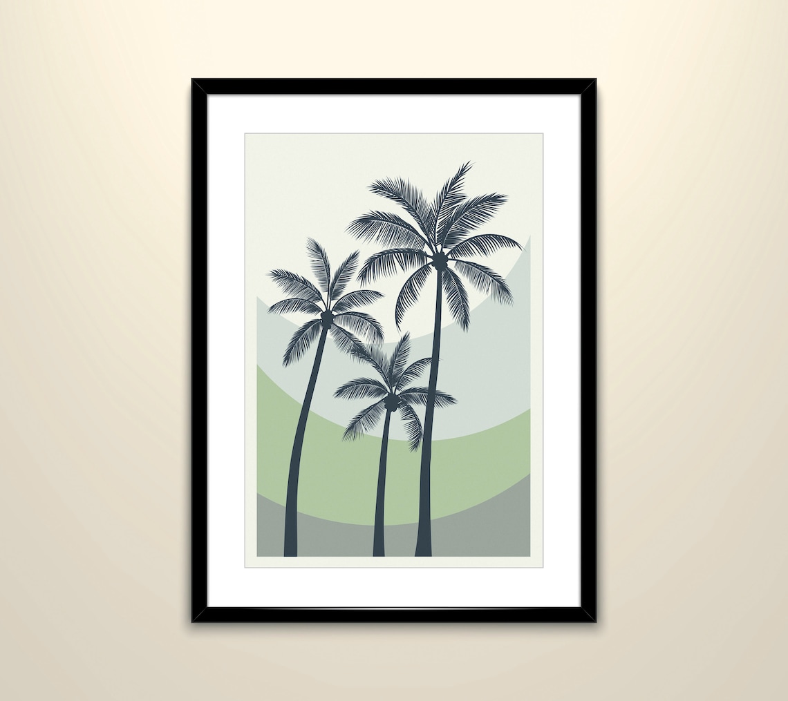 Palm Trees Poster, Tropical Palm Tree Print, Palm Trees Wall Art ...