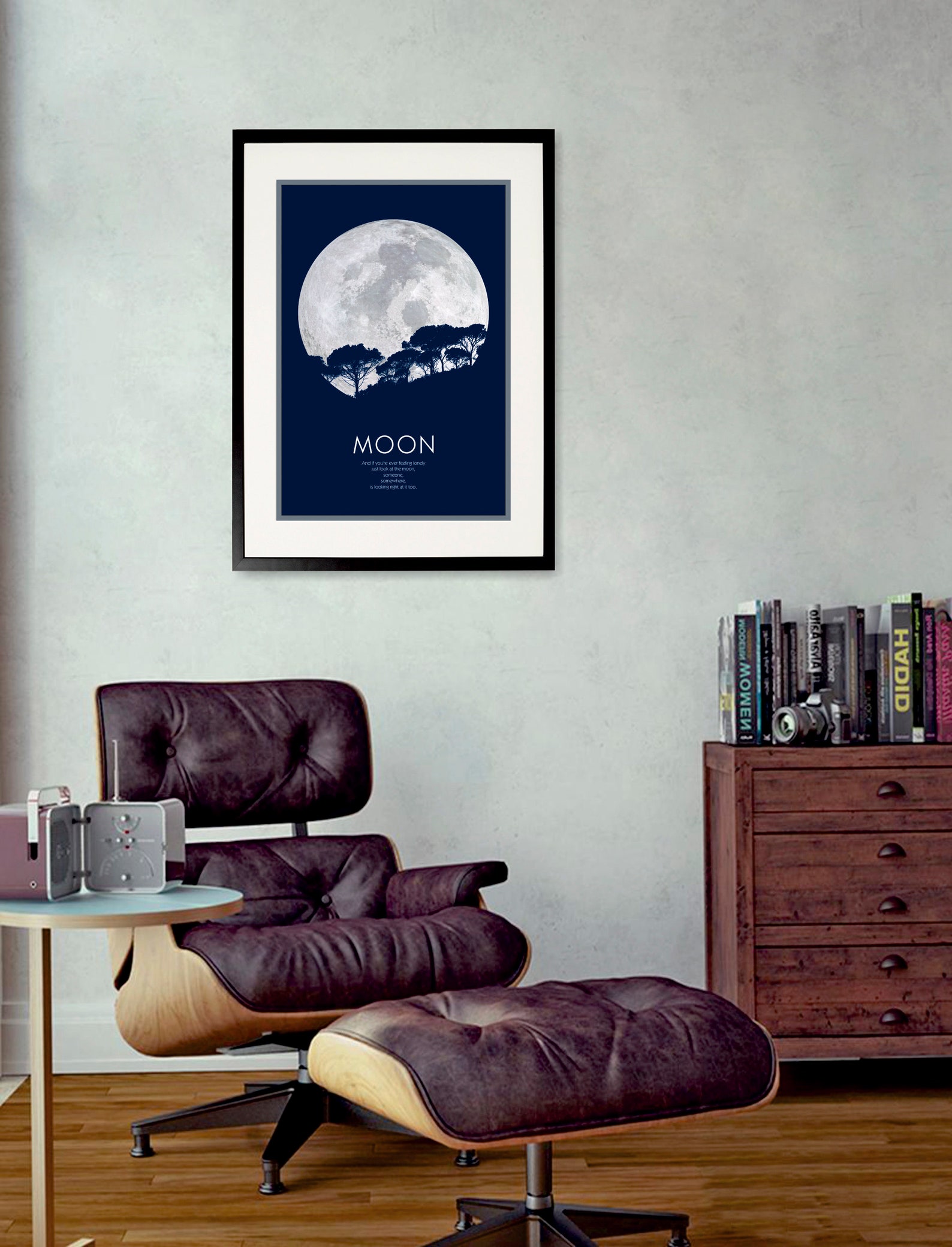 Moon Poster, Full Moon Wall Art, Moon Print, Nature Poster, Big Moon ...