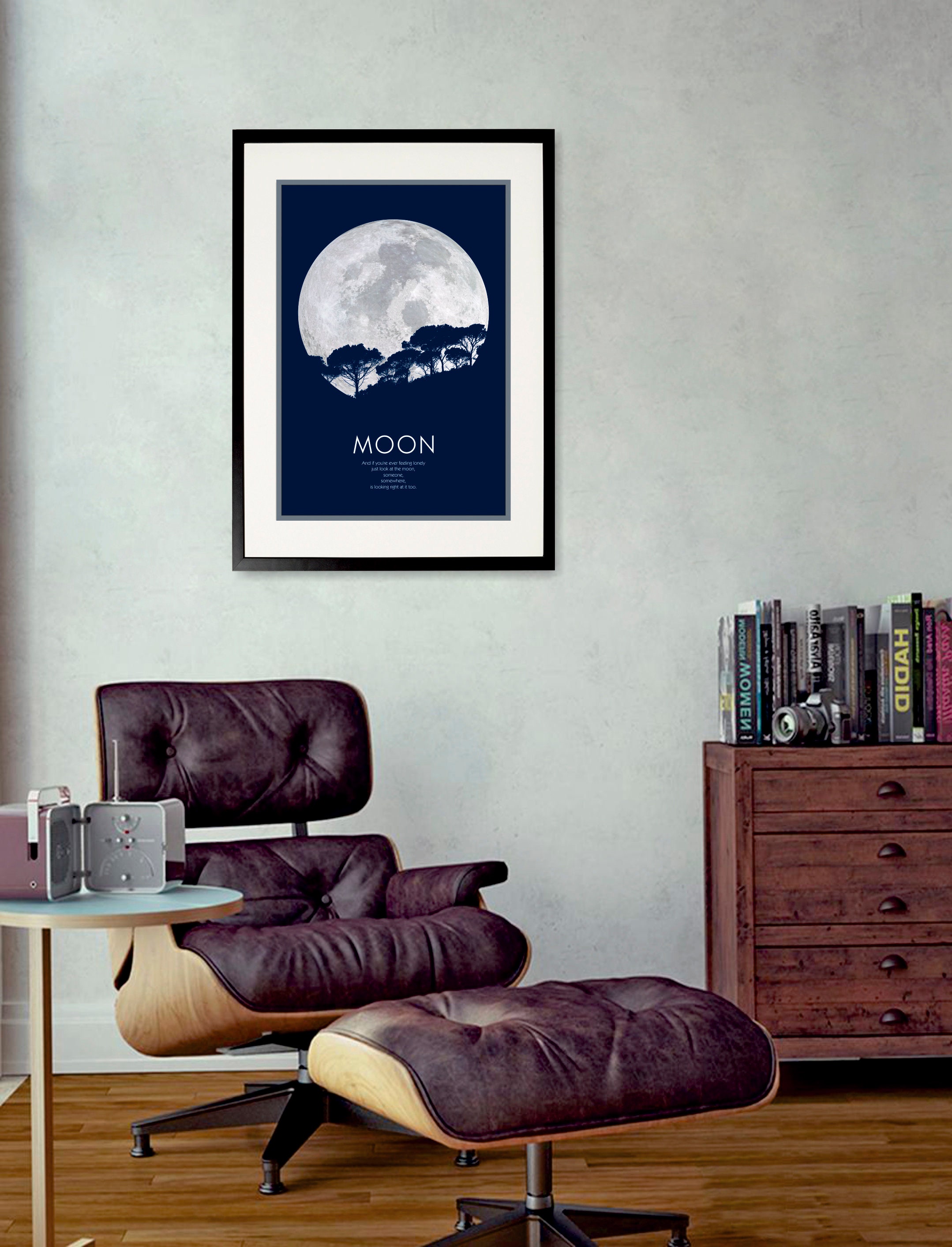 Moon Poster, Full Moon Wall Art, Moon Print, Nature Poster, Big Moon ...