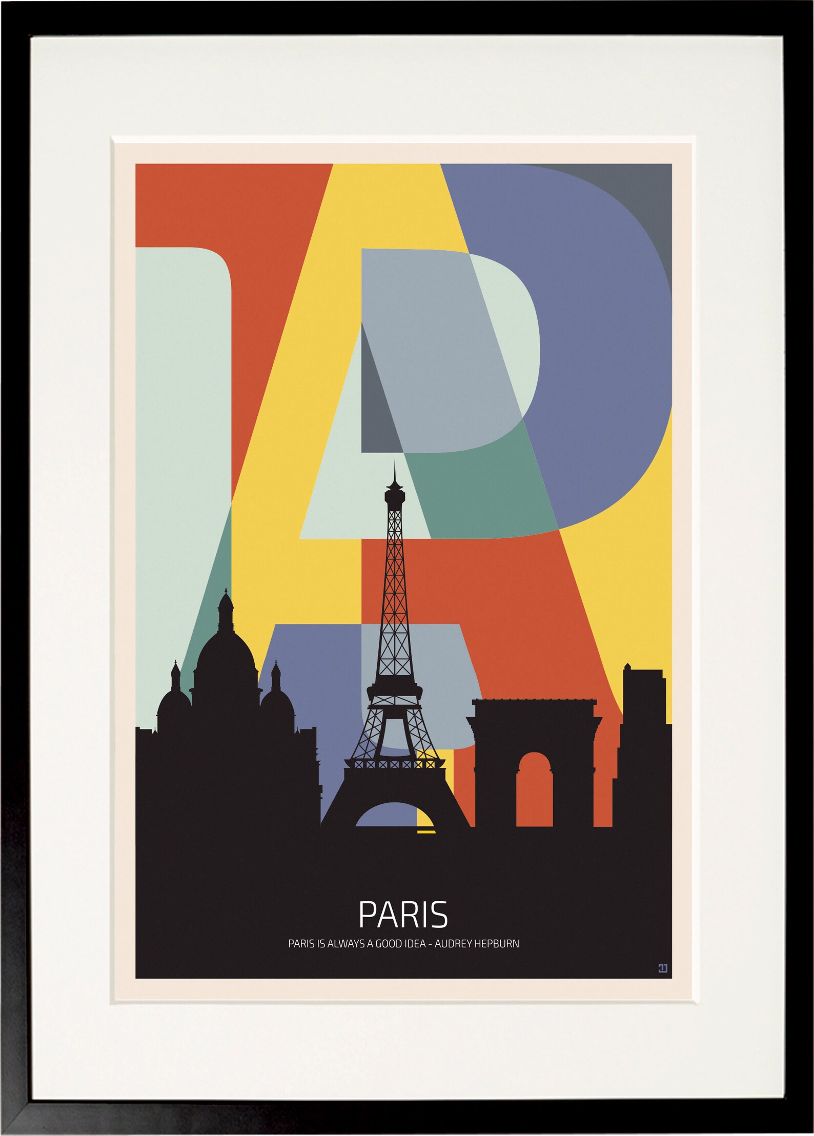 Paris Poster Travel Poster Paris Travel Wall Art Colorful - Etsy