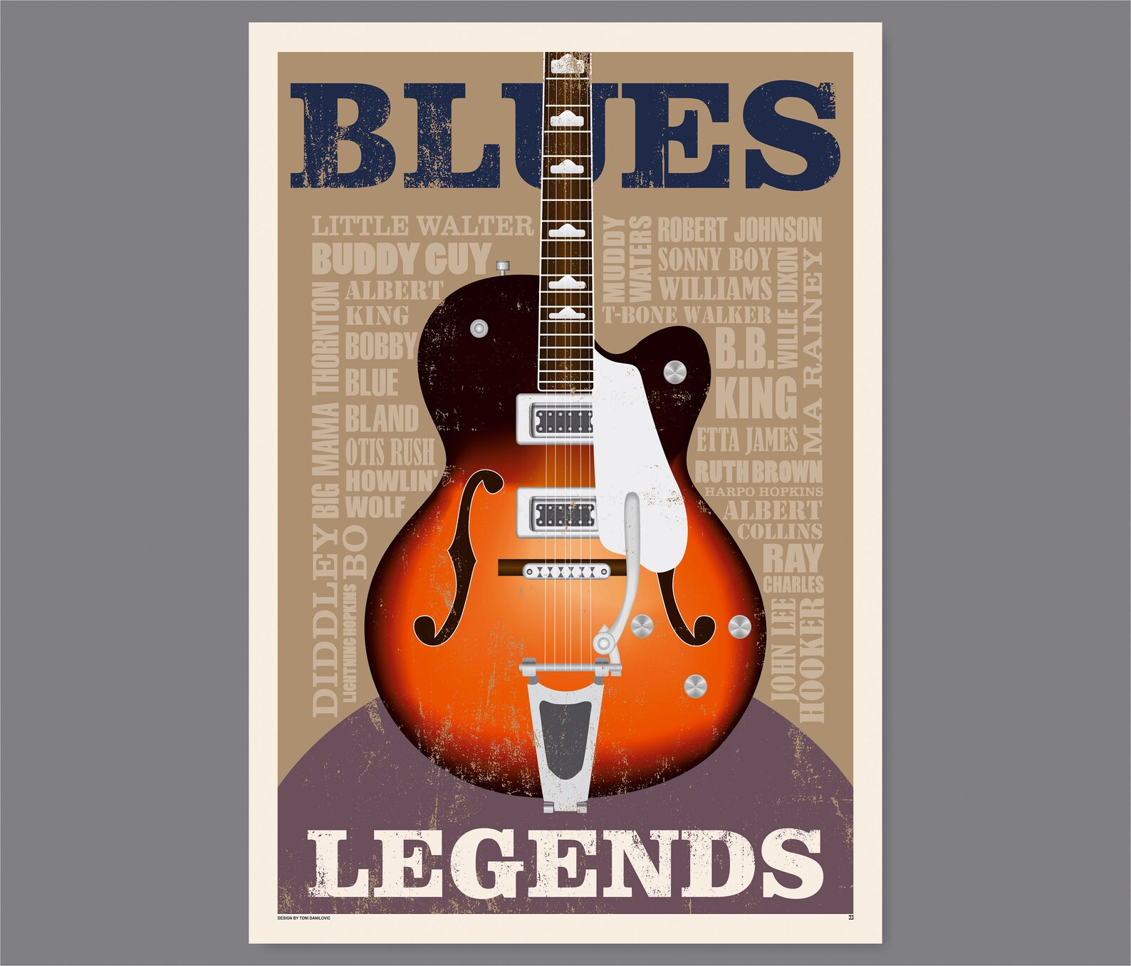 Blues Legends Poster, Blues Legends Wall Art, Music Print, Blues Print ...