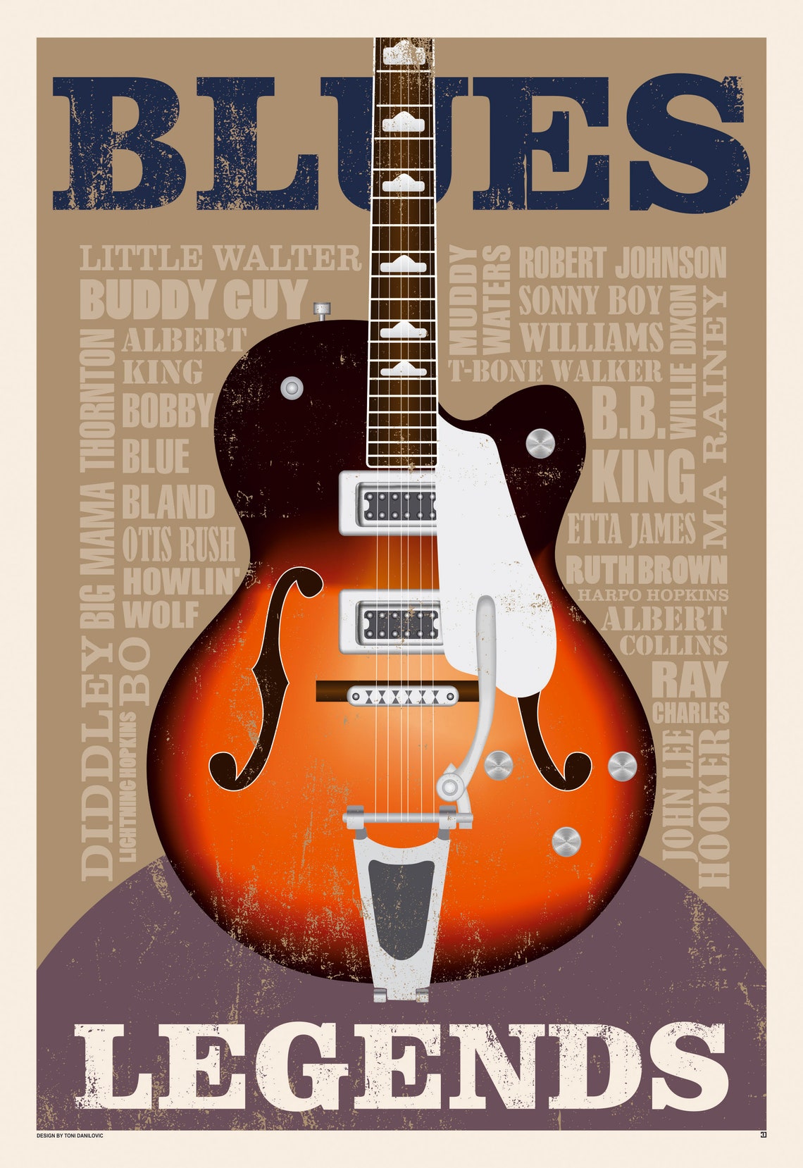 Blues Legends Poster, Blues Legends Wall Art, Music Print, Blues Print ...