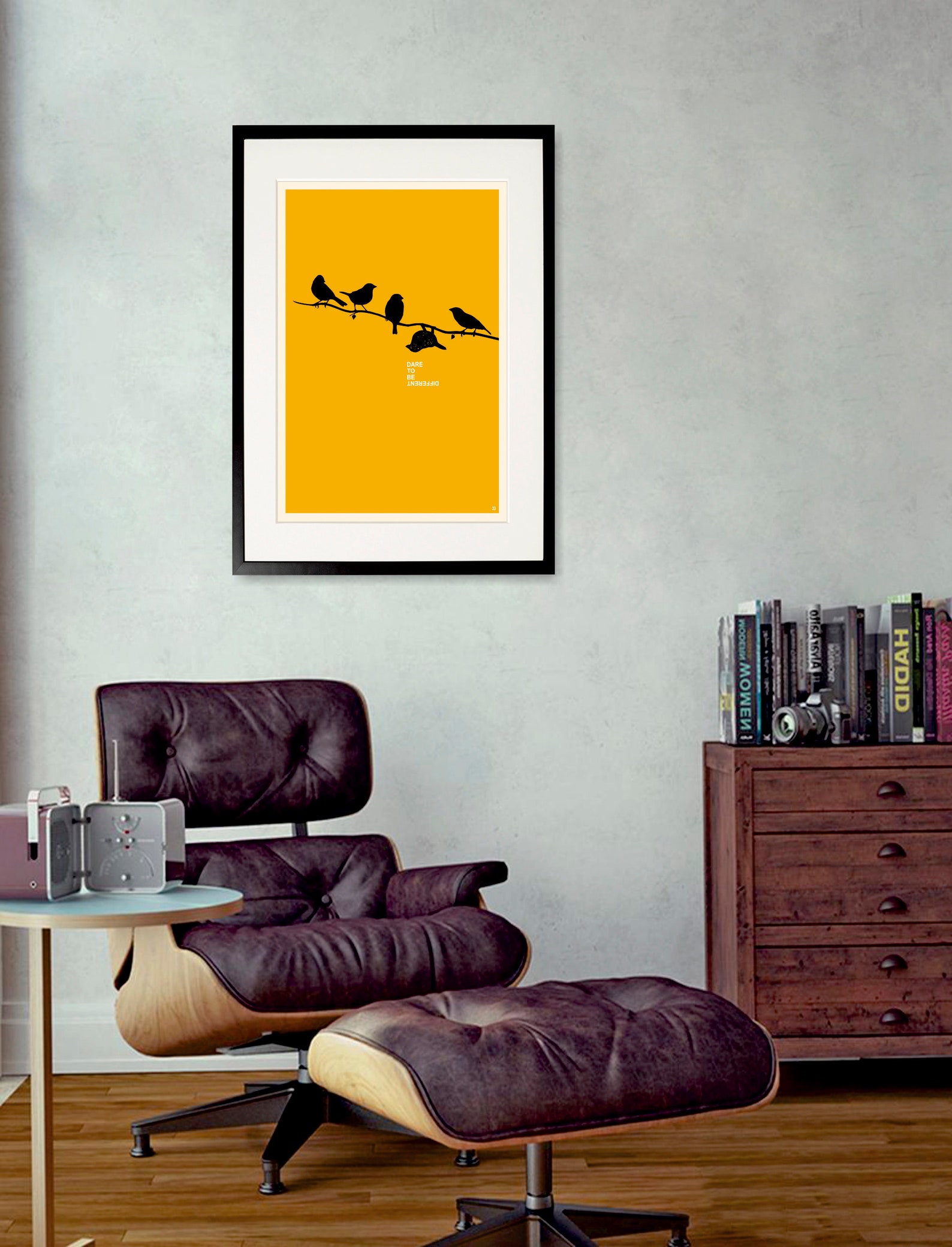 Dare to Be Different Poster, Motivational Minimalist Poster, Bird Wall ...