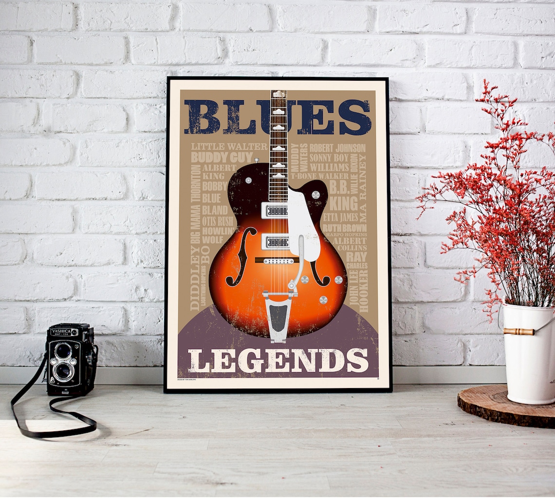 Blues Legends Poster, Blues Legends Wall Art, Music Print, Blues Print ...