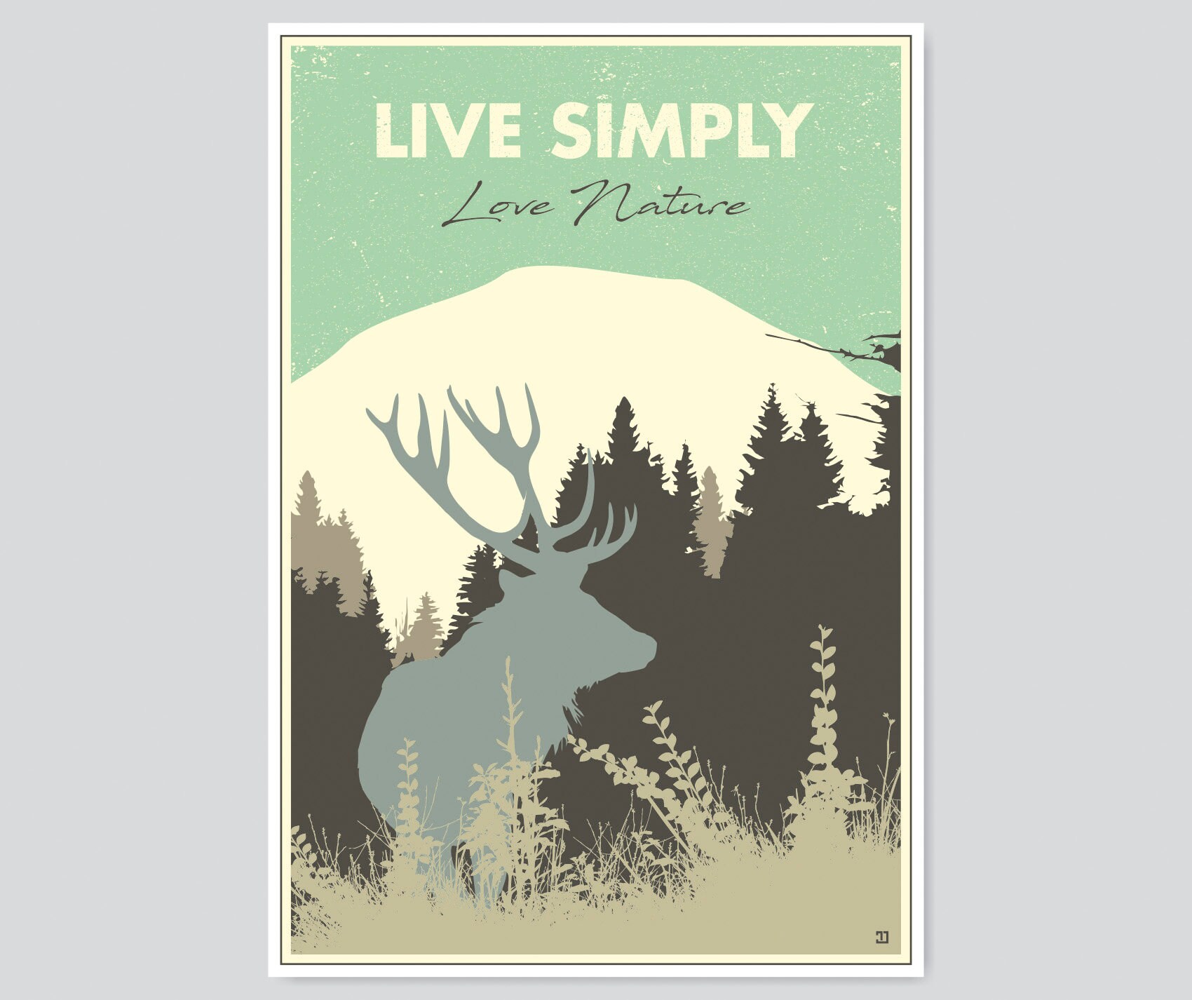 Live Simply Poster, Love Nature Poster, Mountain Poster, Nature Poster ...